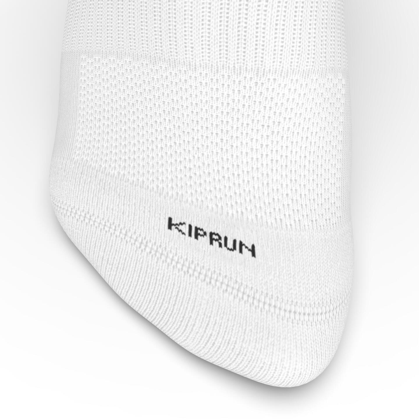 Running Mid Socks Run 100 x2 Pack - White
