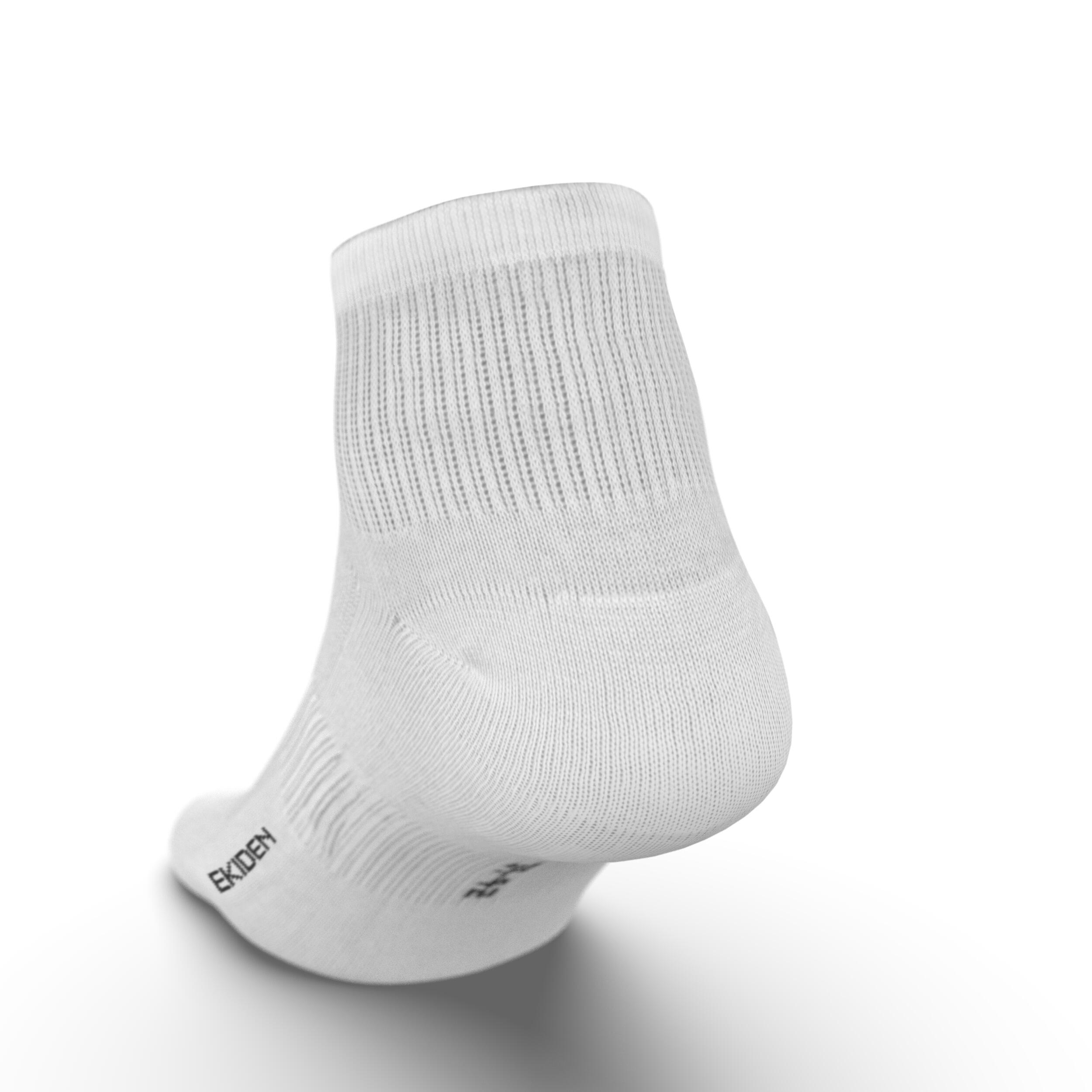 Running Socks 3-Pack - Run 100 White - Snow white - Kiprun - Decathlon