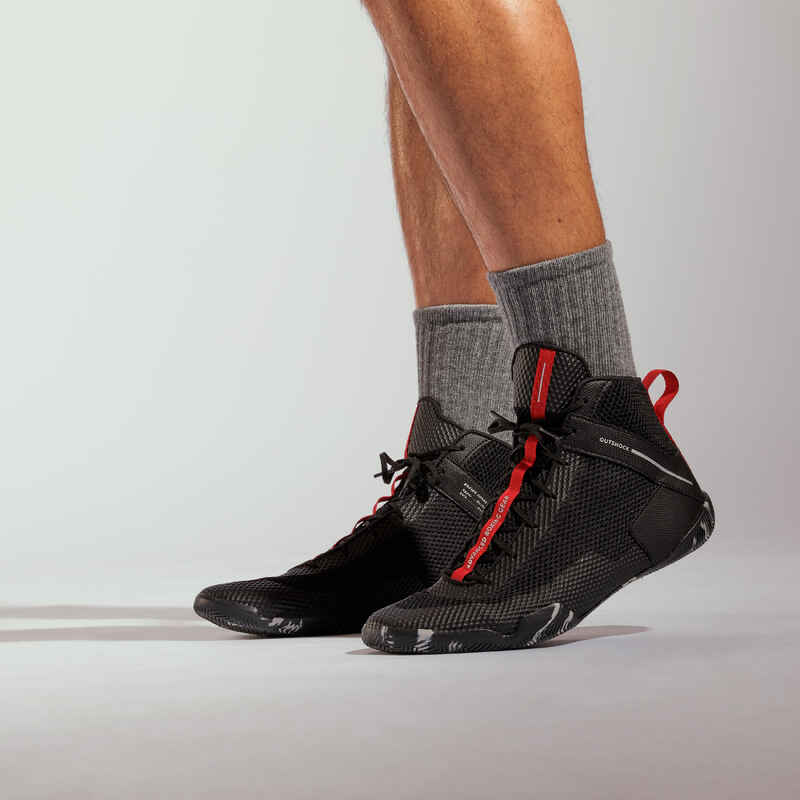 Ľahká a pružná obuv na anglický box čierna - Decathlon