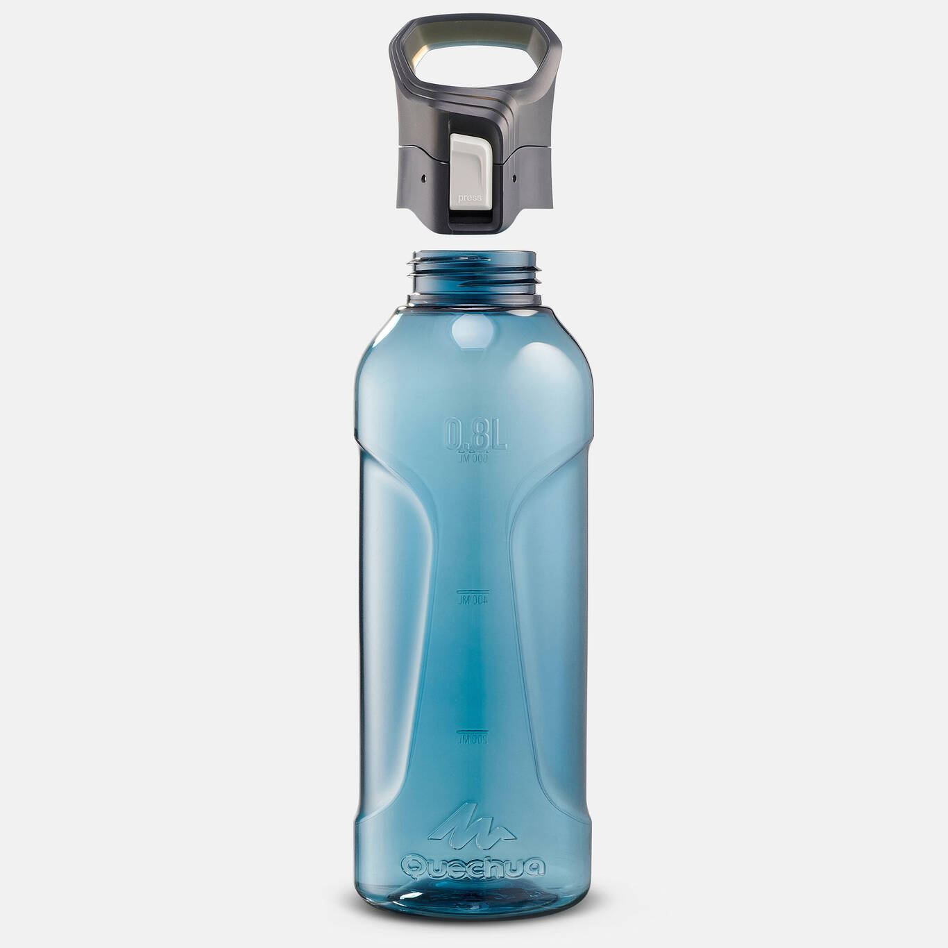 Ecozen® flask 0.8 L with quick opening cap for hiking - blue - Decathlon