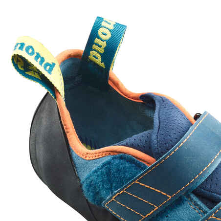 CLIMBING SHOES VERTIKA STRAP - ANISEED/BLUE - Decathlon