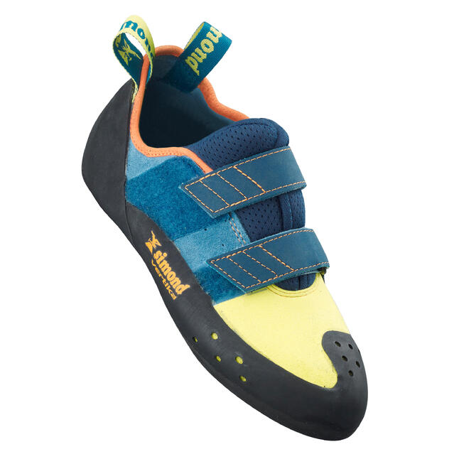 CHAUSSONS D'ESCALADE - VERTIKA SCRATCH ANIS/BLEU SIMOND | Decathlon