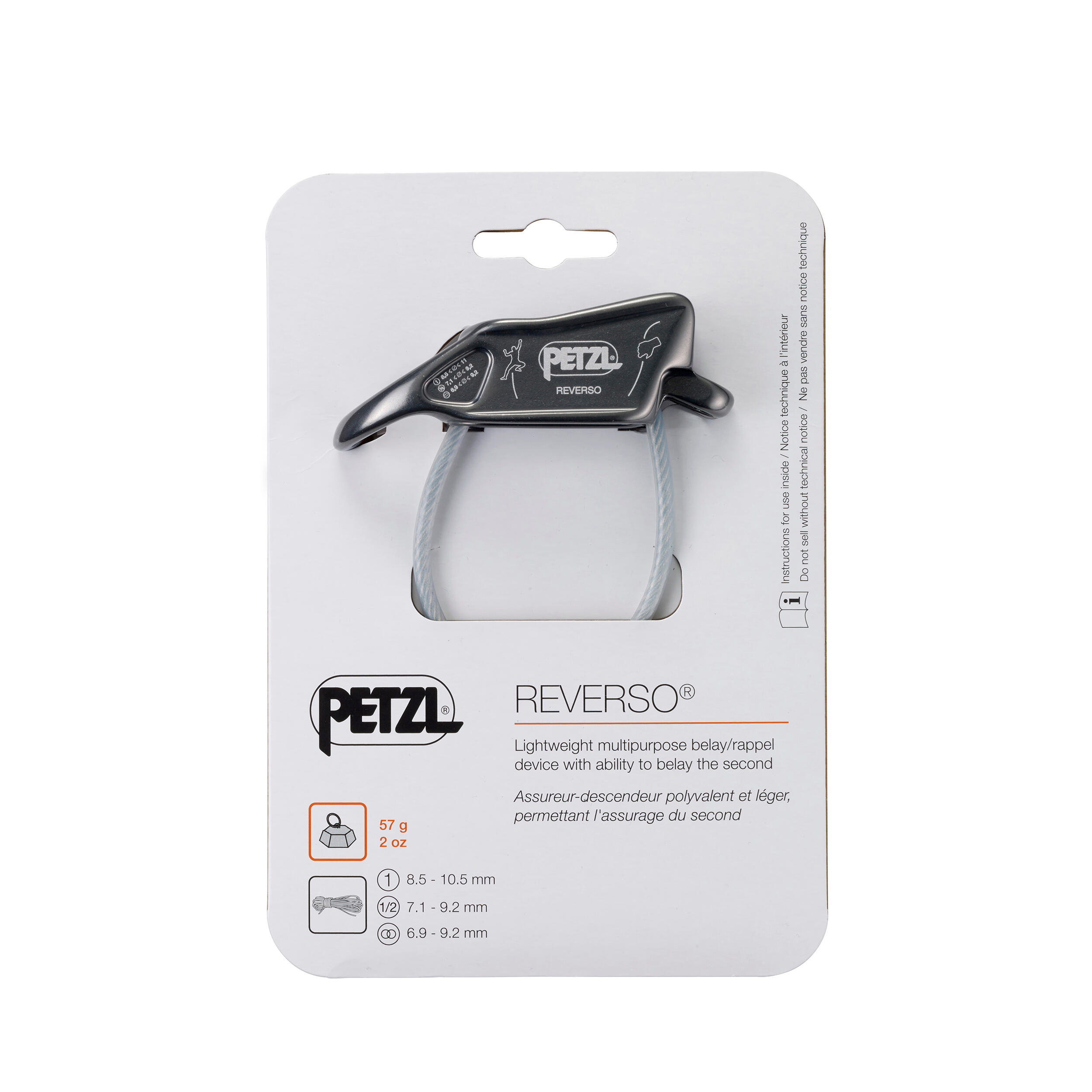 PETZL Reverso istiaci a zlaňovací systém sivý - Decathlon