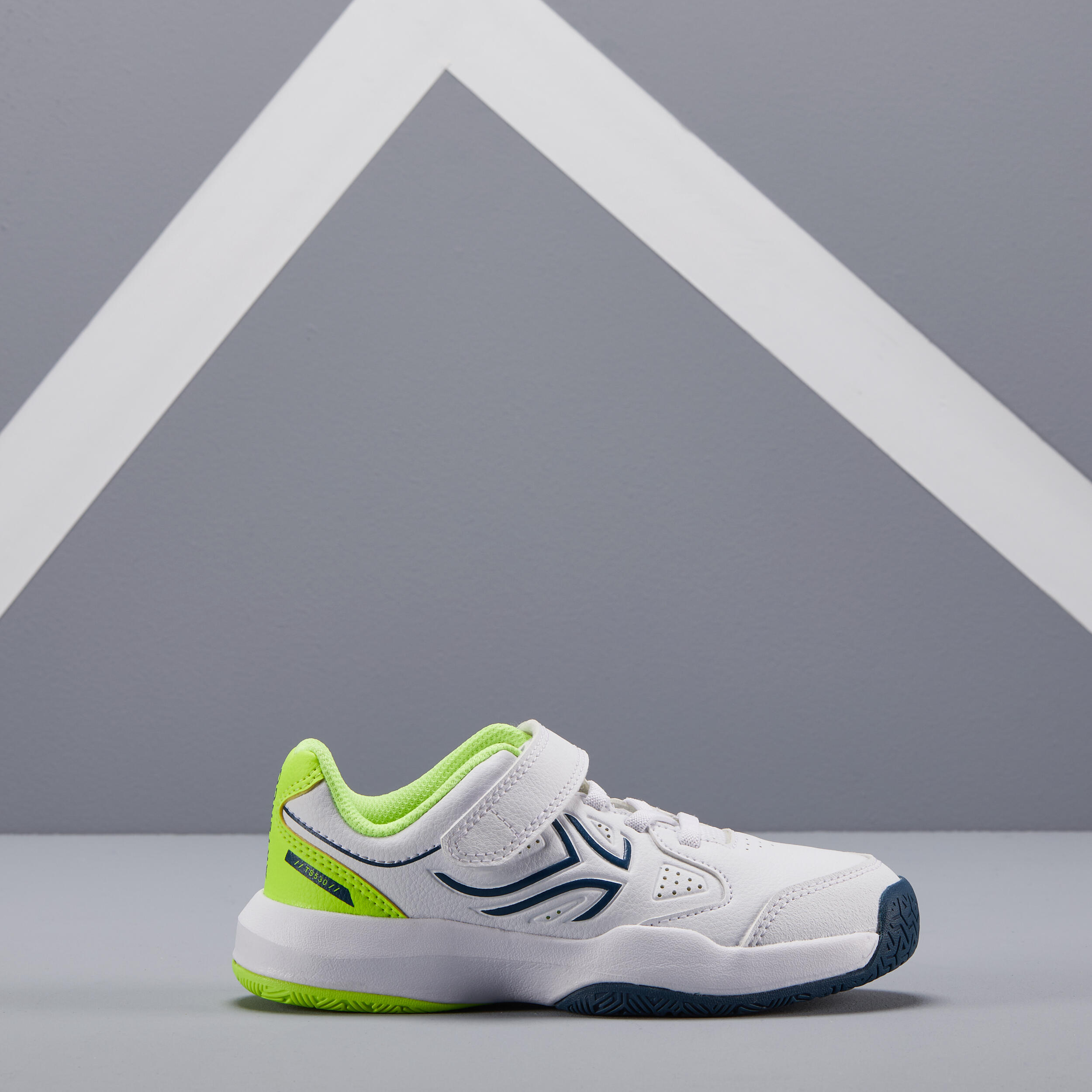 Kids' Tennis Shoes TS530 - White/Yellow - Decathlon