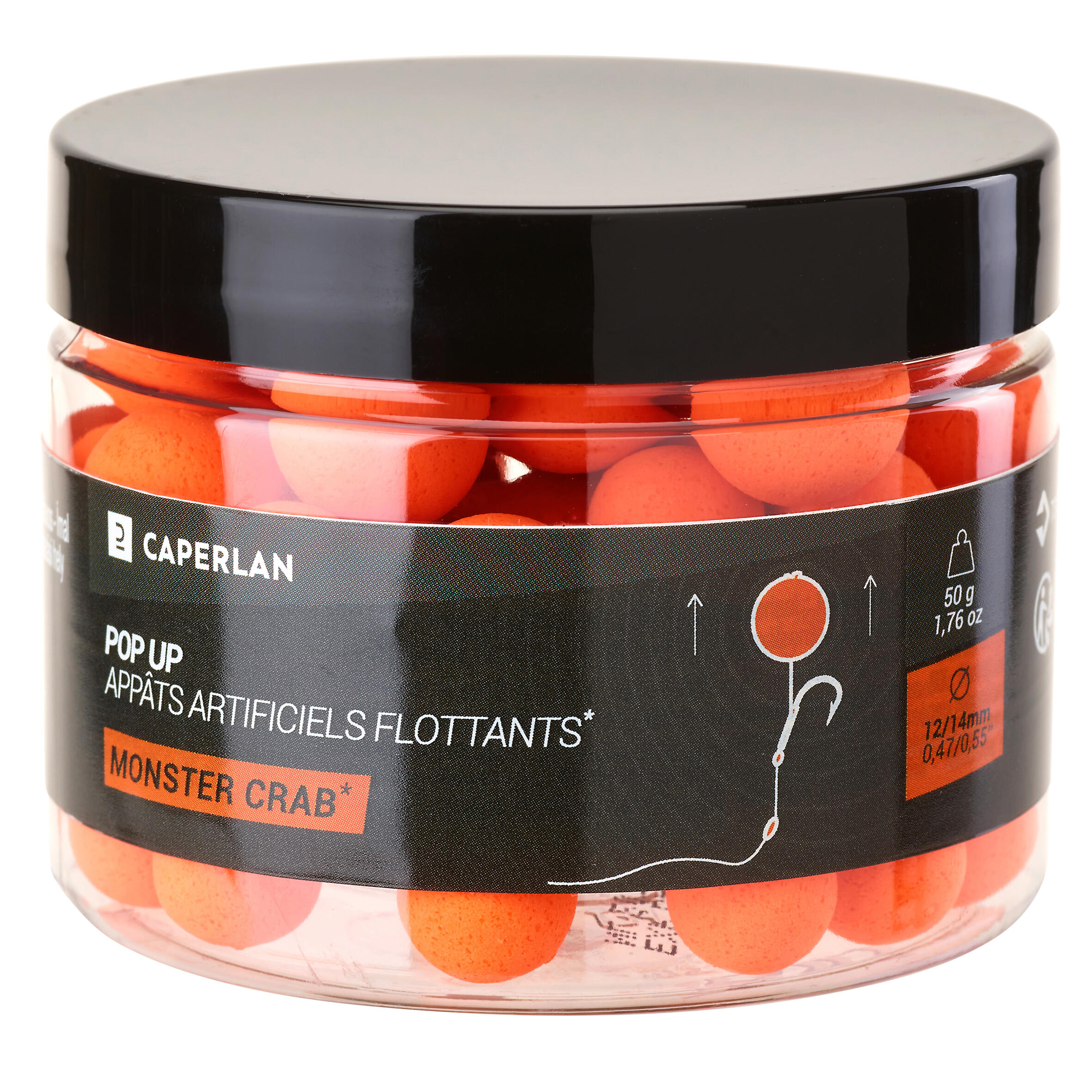 Carp fishing floating boilies POP-UPS 12-14mm Monstercrab | Decathlon