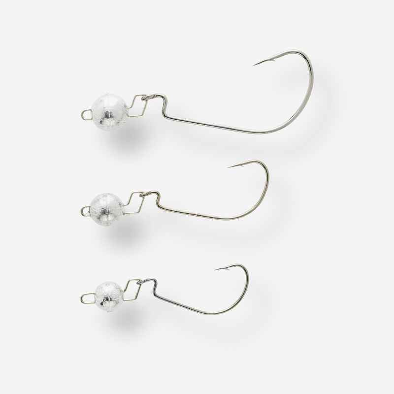 LURE FISHING TEXAS HOOKS JIGHEAD SOFT LURE RIG TEX PACK - Decathlon