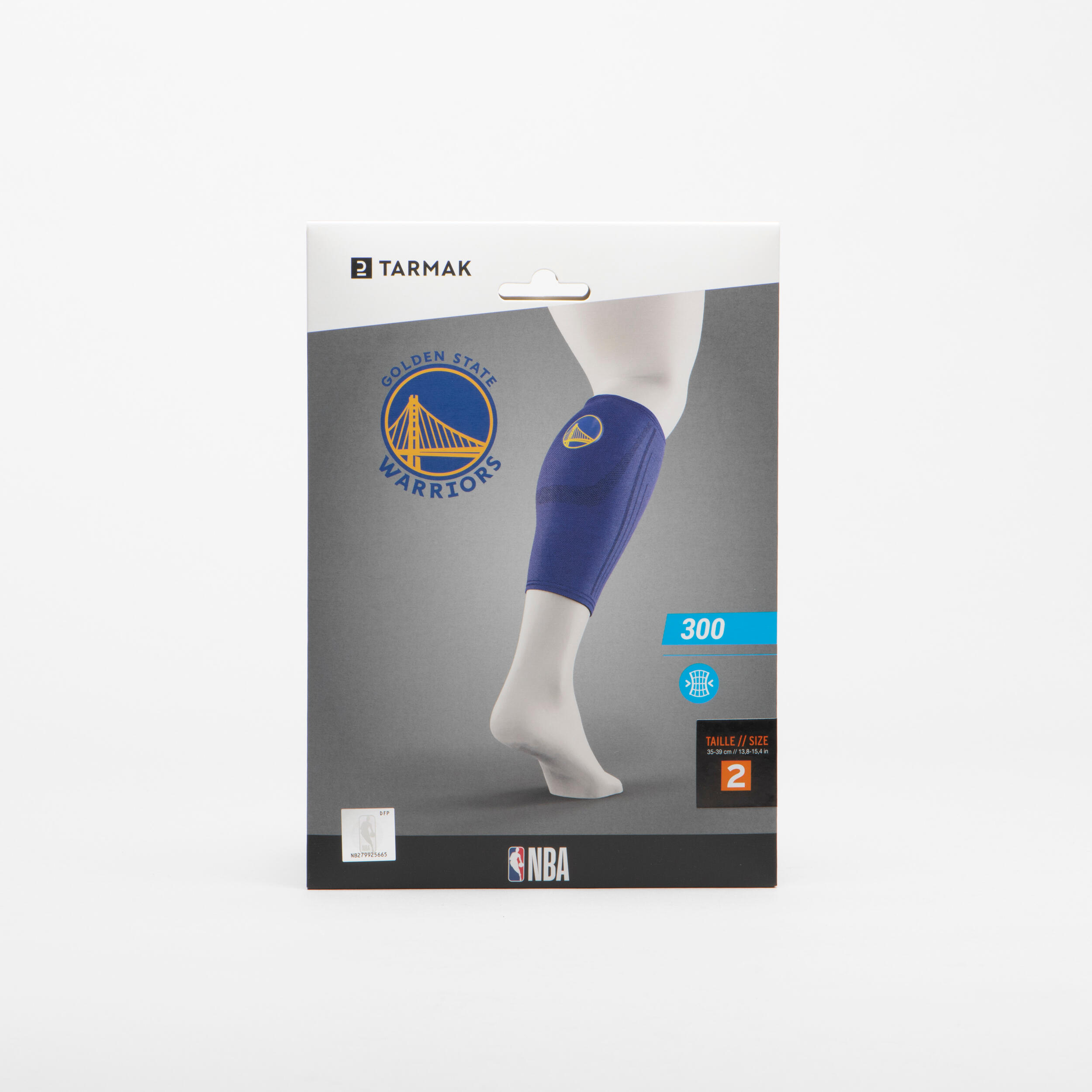 Adult Right/Left Calf Support Soft 300 - Blue/NBA Warriors - Decathlon