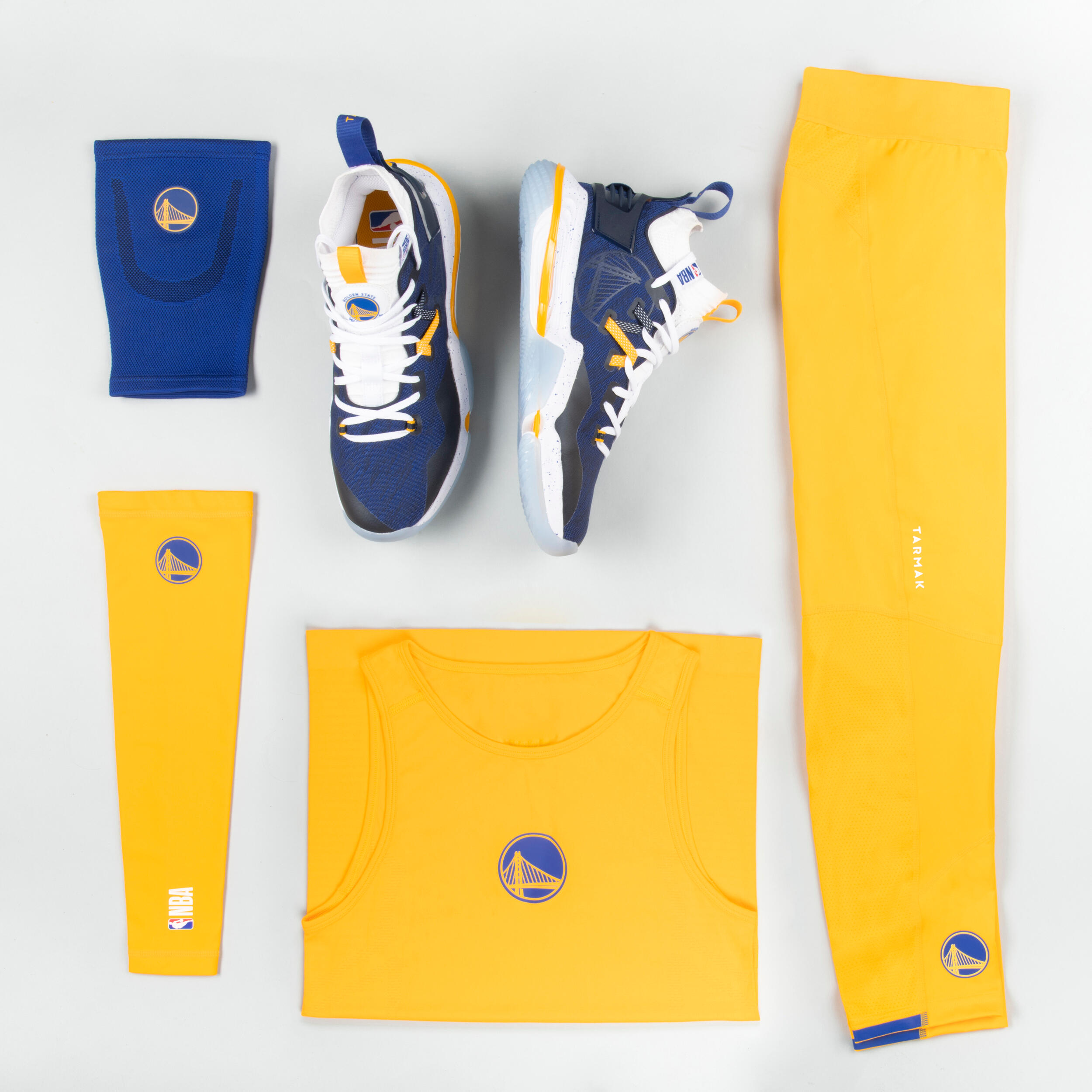 Adult Right/Left Calf Support Soft 300 - Blue/NBA Warriors - Decathlon