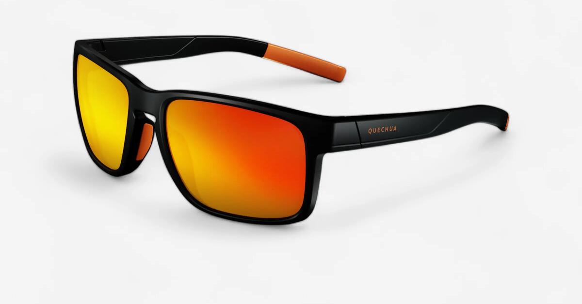 Óculos de sol de caminhada MH530 Preto Laranja categoria 3 Óculos de sol de caminhada MH530 Preto Laranja categoria 3
