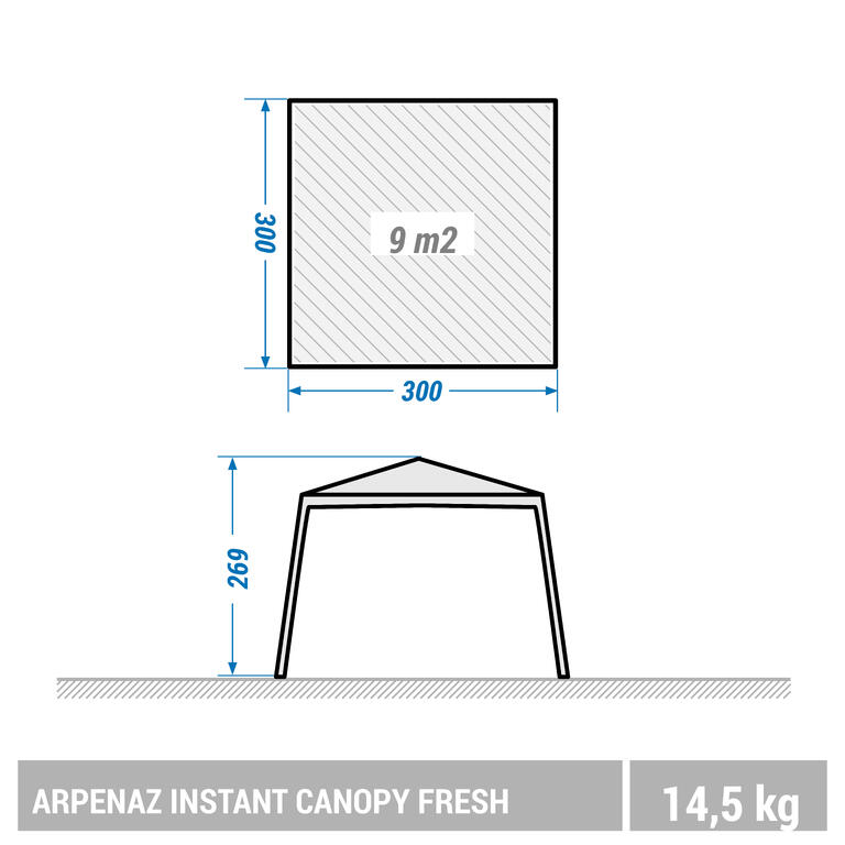 Camping Shelter - Arpenaz Fresh Instant Canopy - 8 Person