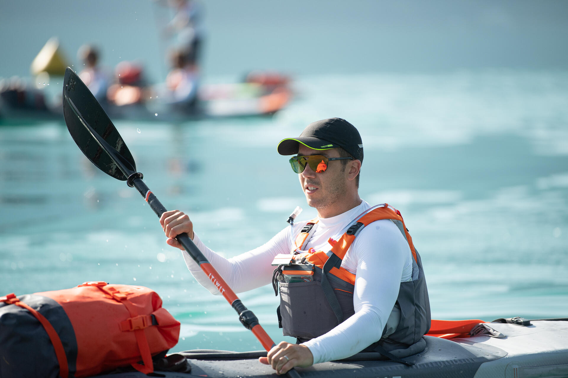 Kayak carbon-plastic separable-adjustable 2-section paddle 210–220cm - X500