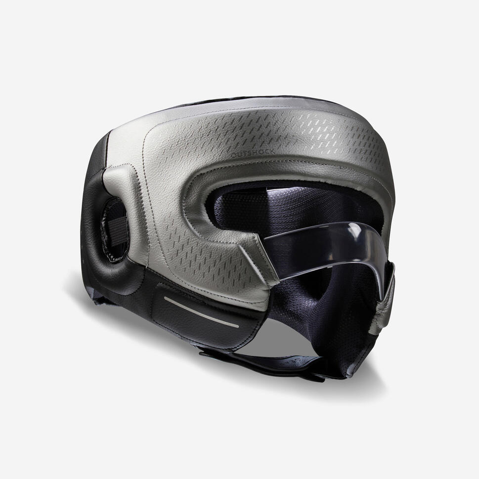 CASQUE DE BOXE OUVERT AVEC BARRE DE PROTECTION NASALE 900 OUTSHOCK ...
