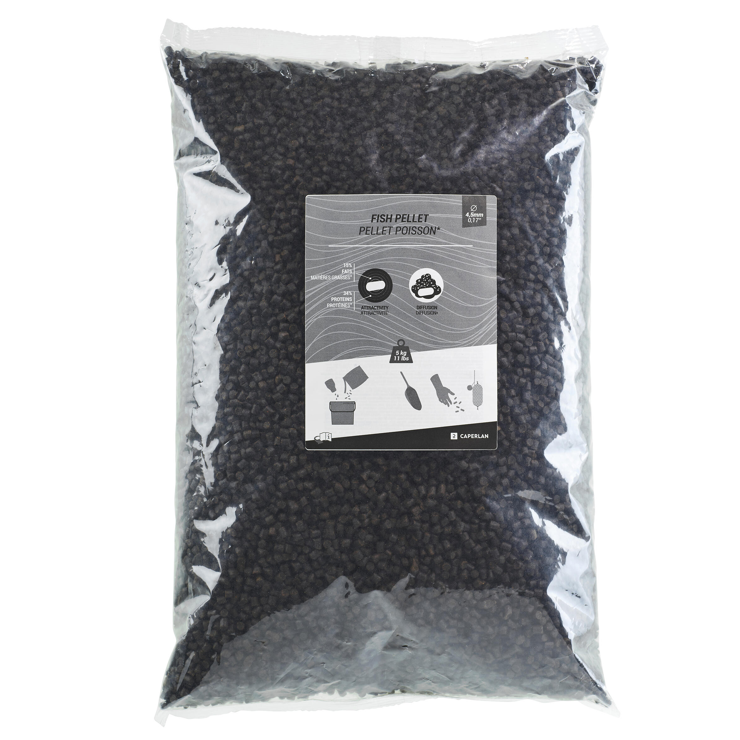 Extruded carp fishing Fish Pellets 4.5 mm 5 kg - Decathlon