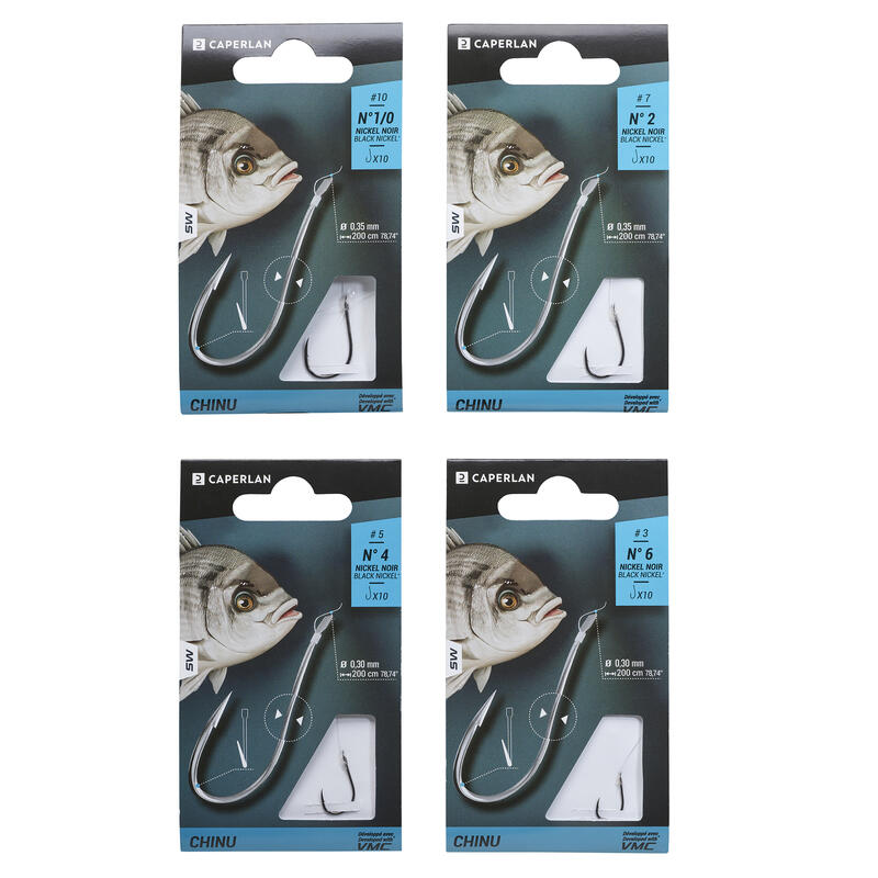 Anzóis de Pata Montados Pesca no Mar SN HOOK CHINU CAPERLAN - Decathlon