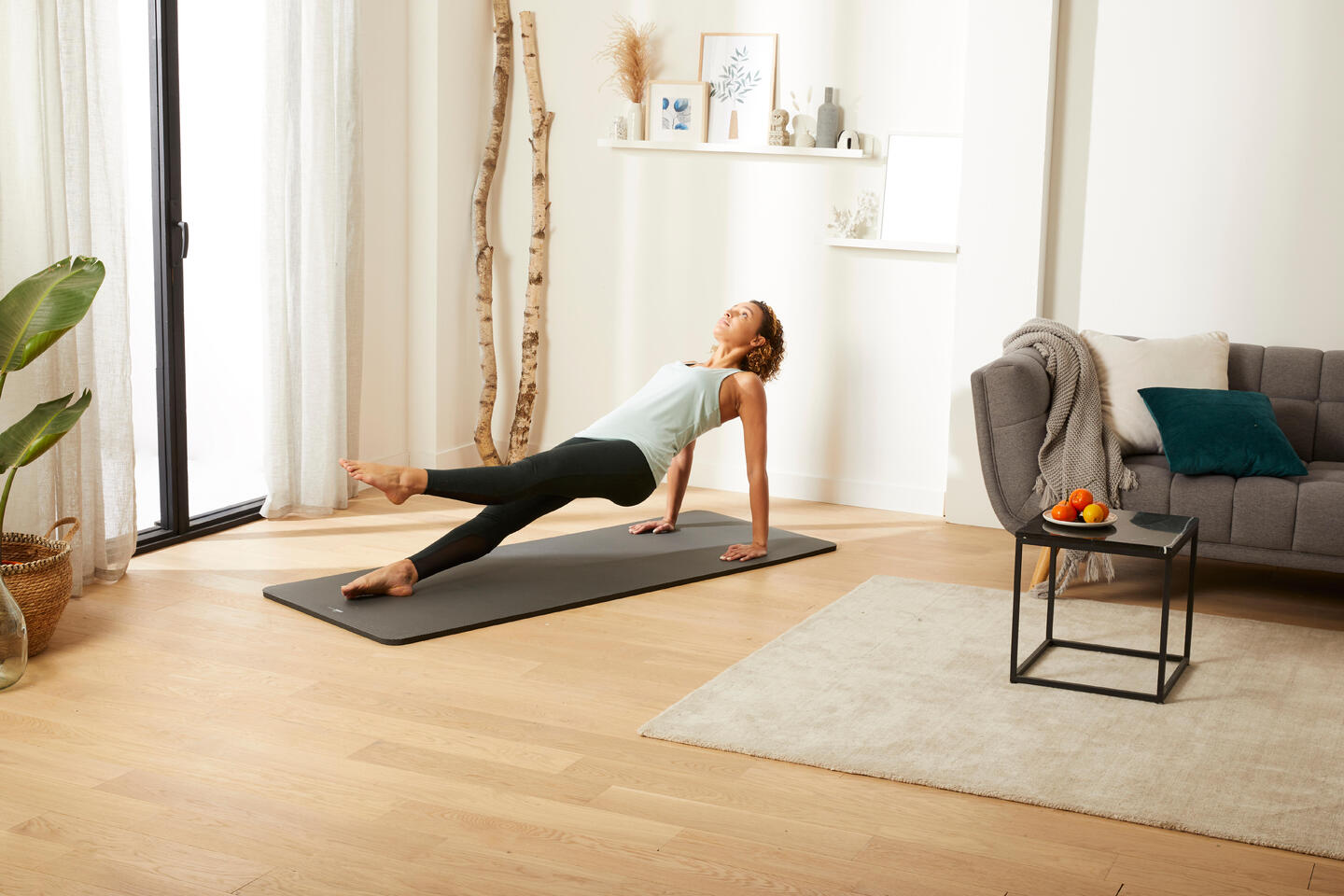 Pilates Mat Comfort 900 - 180 cm x 70 cm x 20 mm - Black