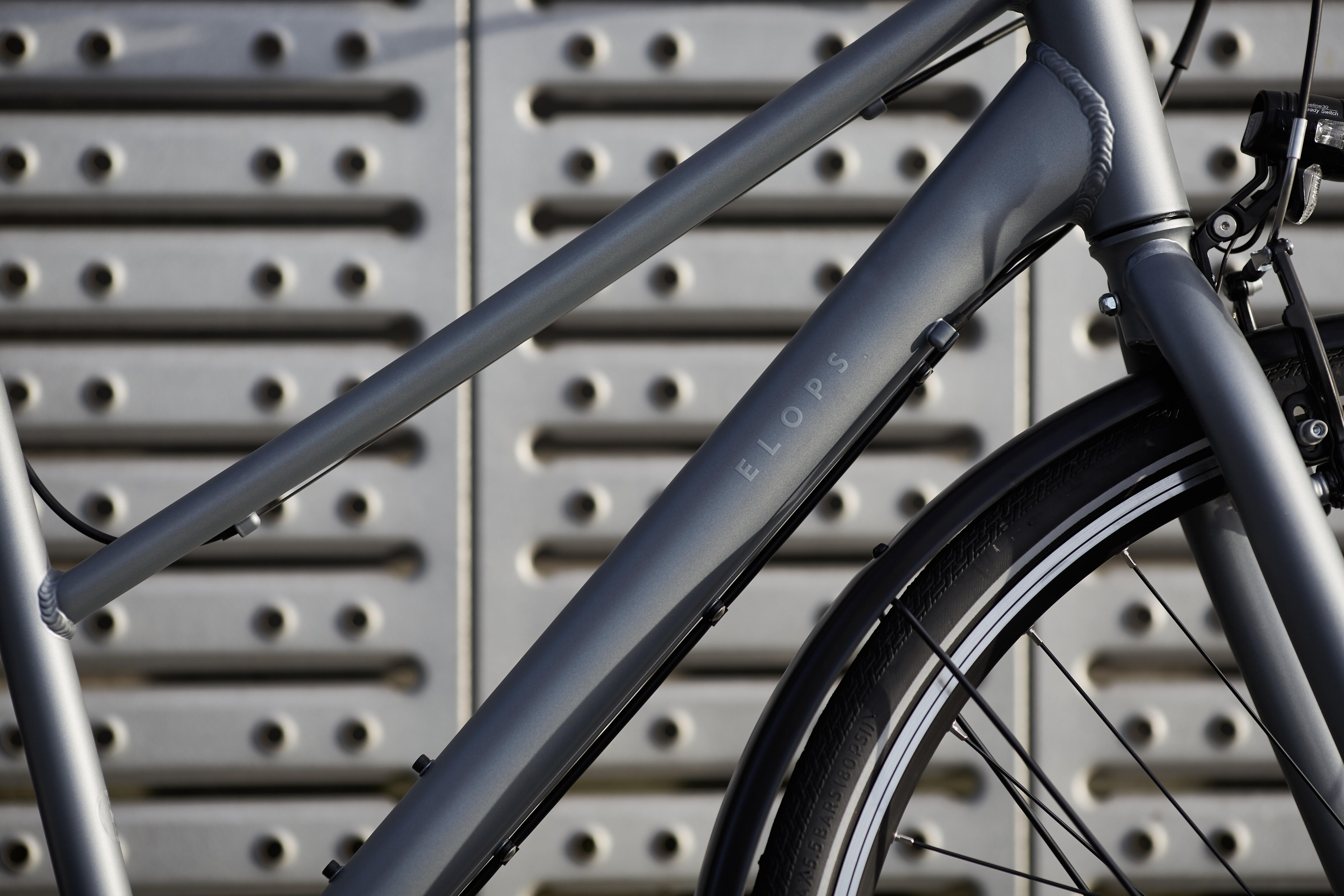 Cycling Long Distance Step-Through City Bike - 500 - River grey - Elops ...