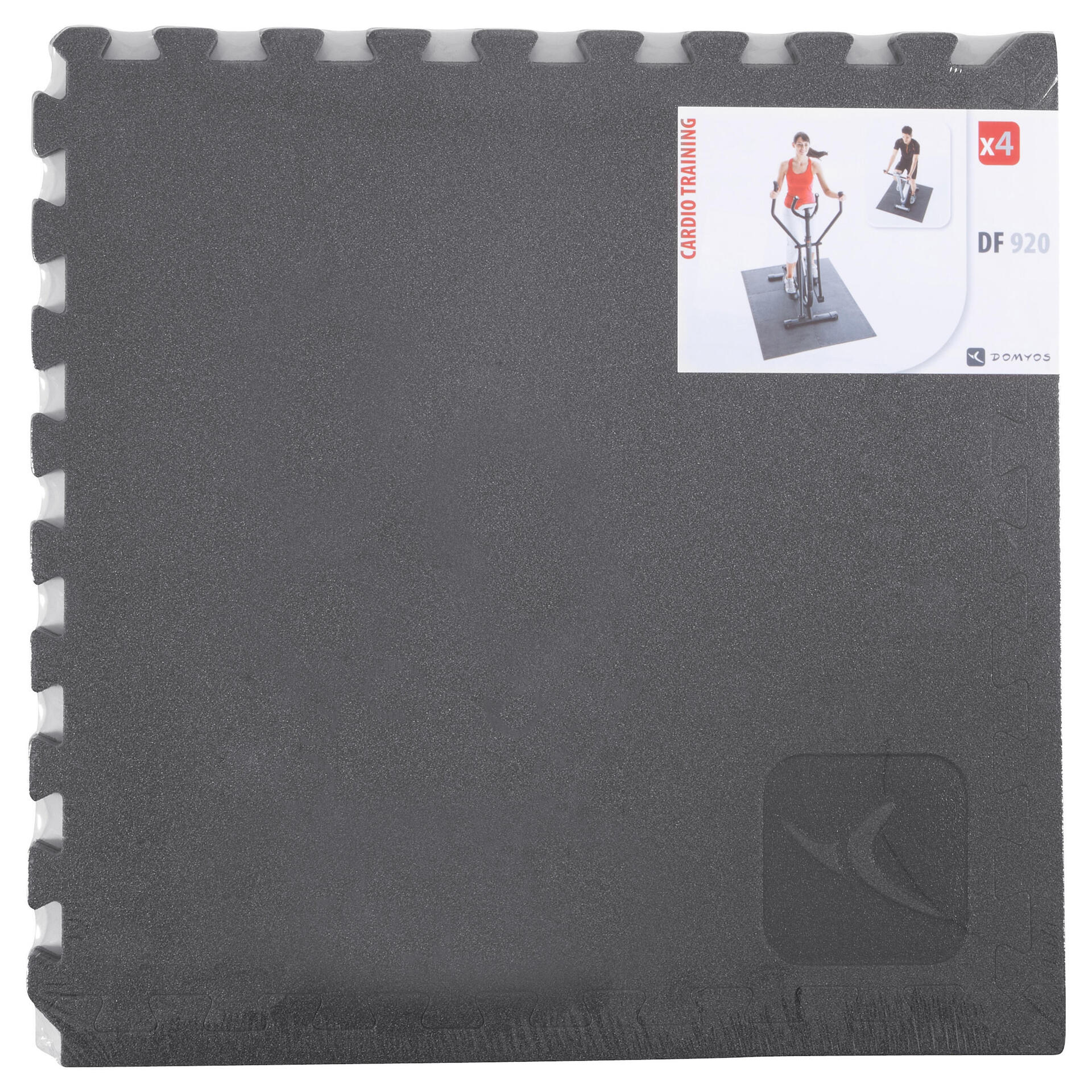 Home Gym Df920 Floor Pads (8mm Thick & 4-Pack) - Domyos