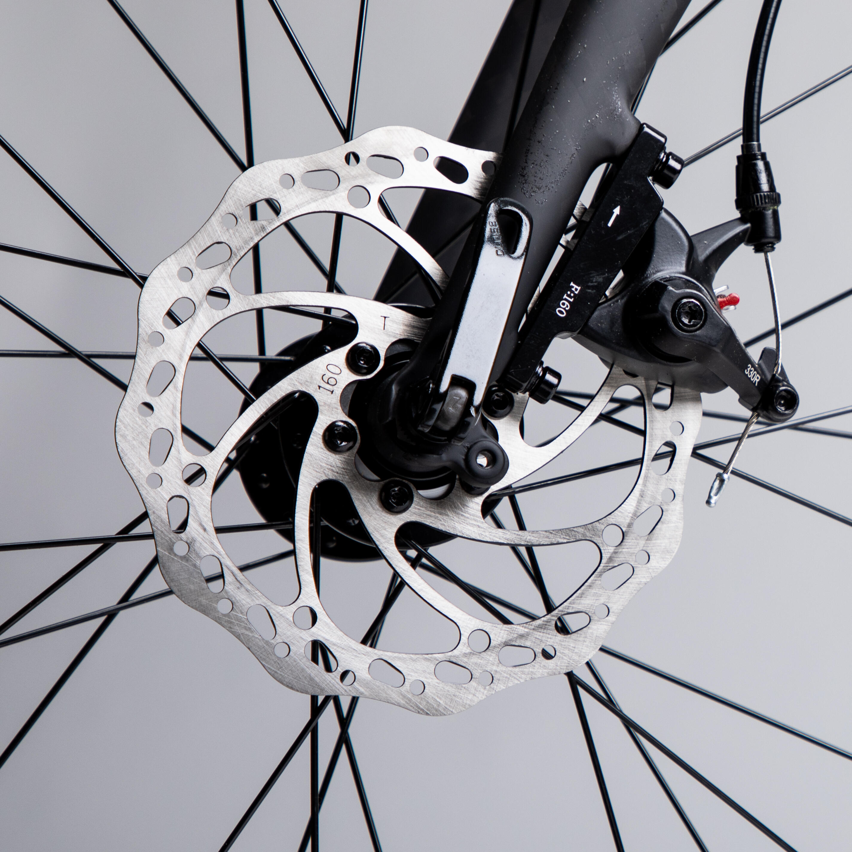 Road bike Triban RC 120 Disc Brake - Grey - Decathlon