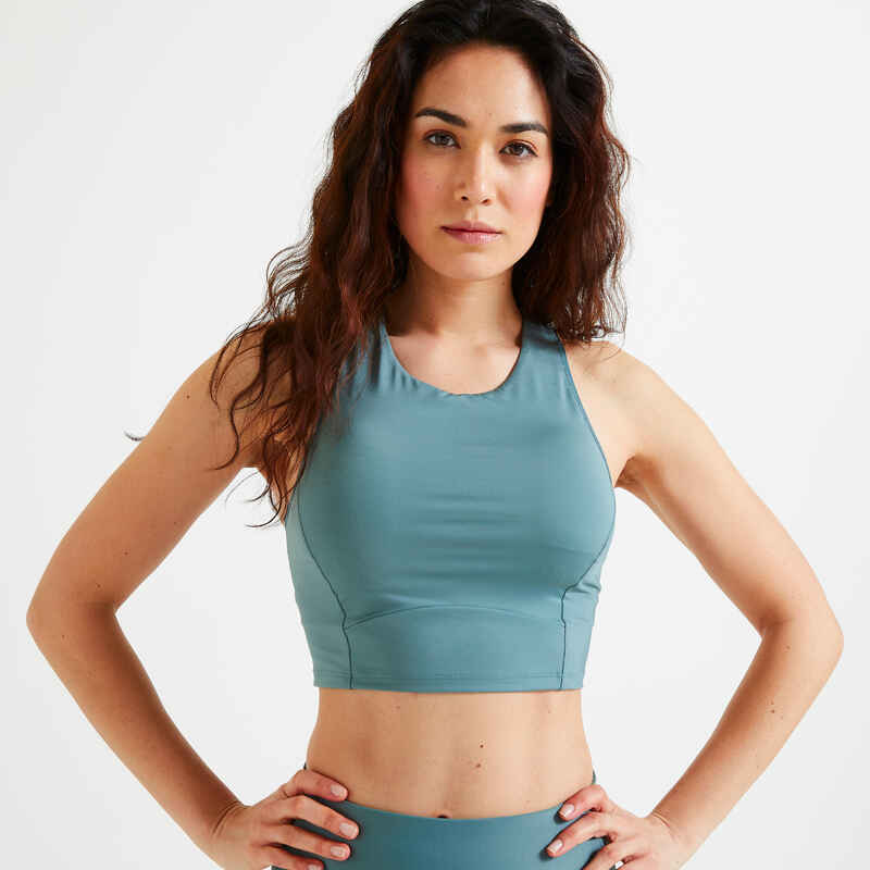 Moderate Support Cropped Fitness Sports Bra 540 - - Decathlon