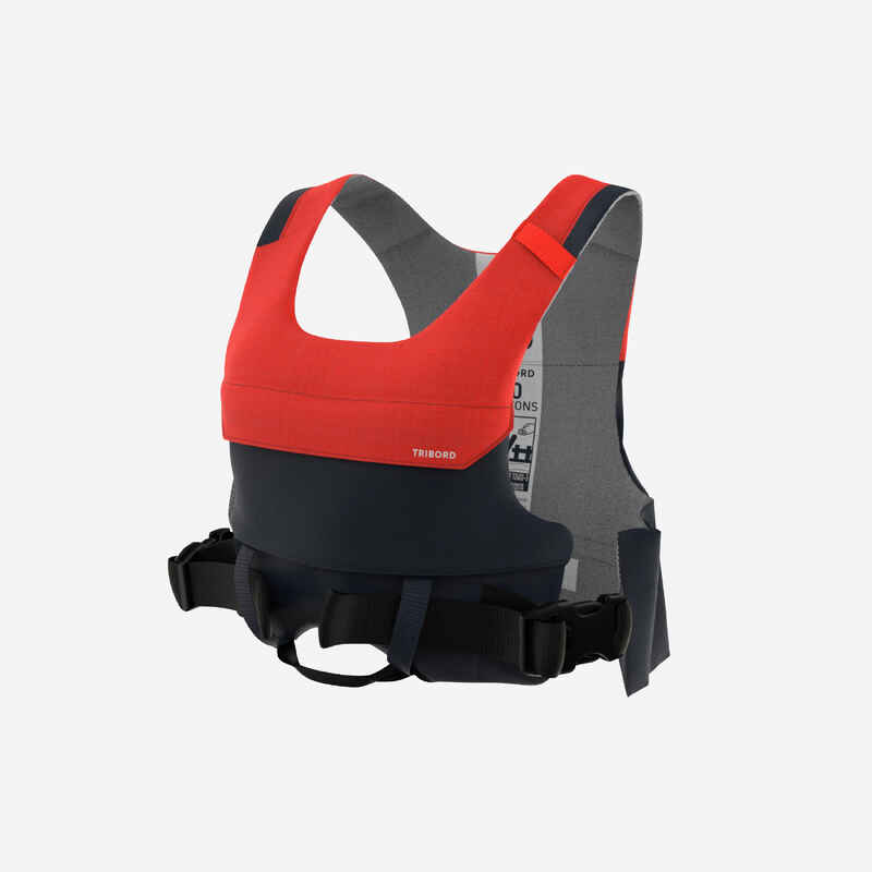 Buoyancy life jacket BA 50 Newtons Sailing club red and blue - Decathlon