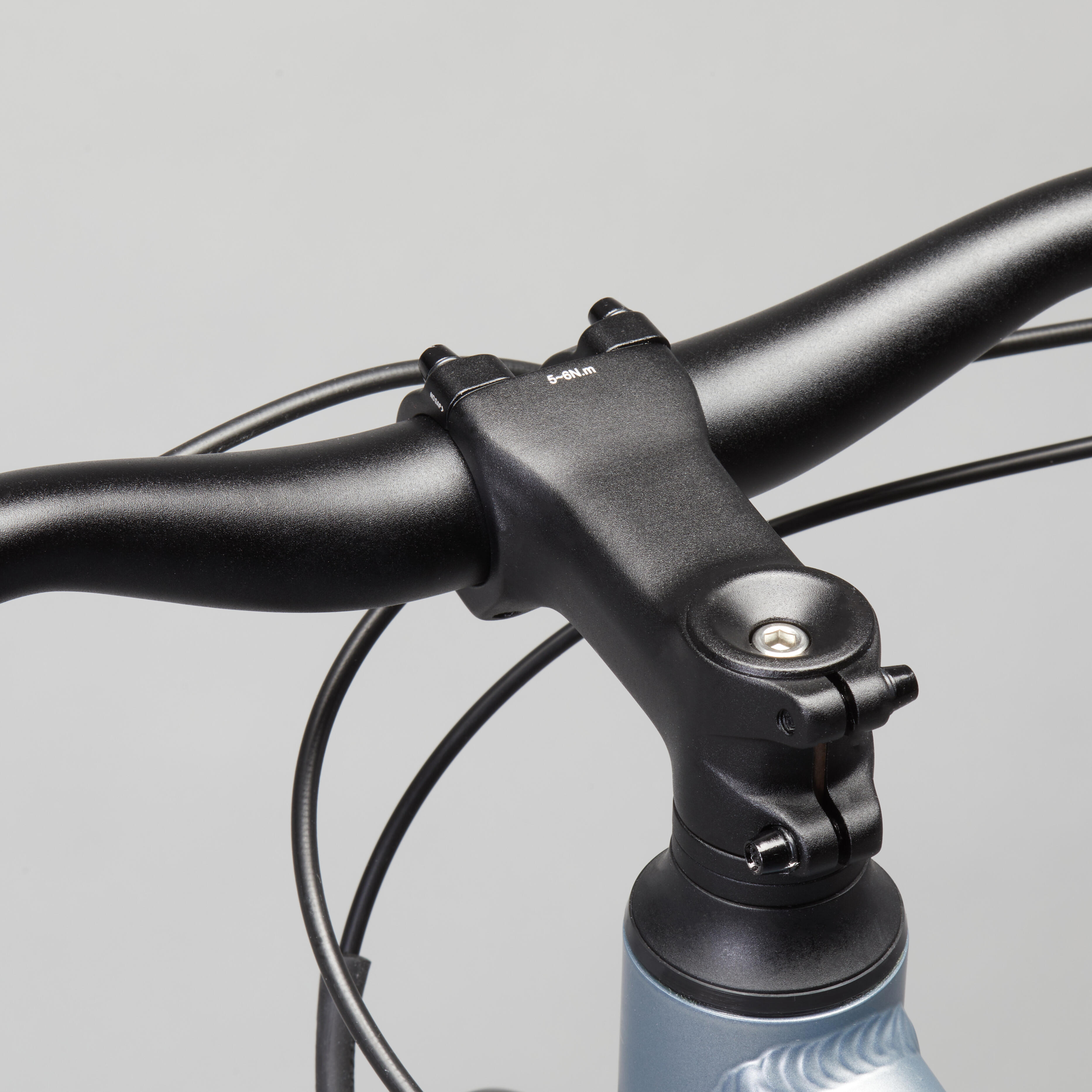 Vélo de ville longue distance à cadre bas - 500 - Gris rivière - Elops ...