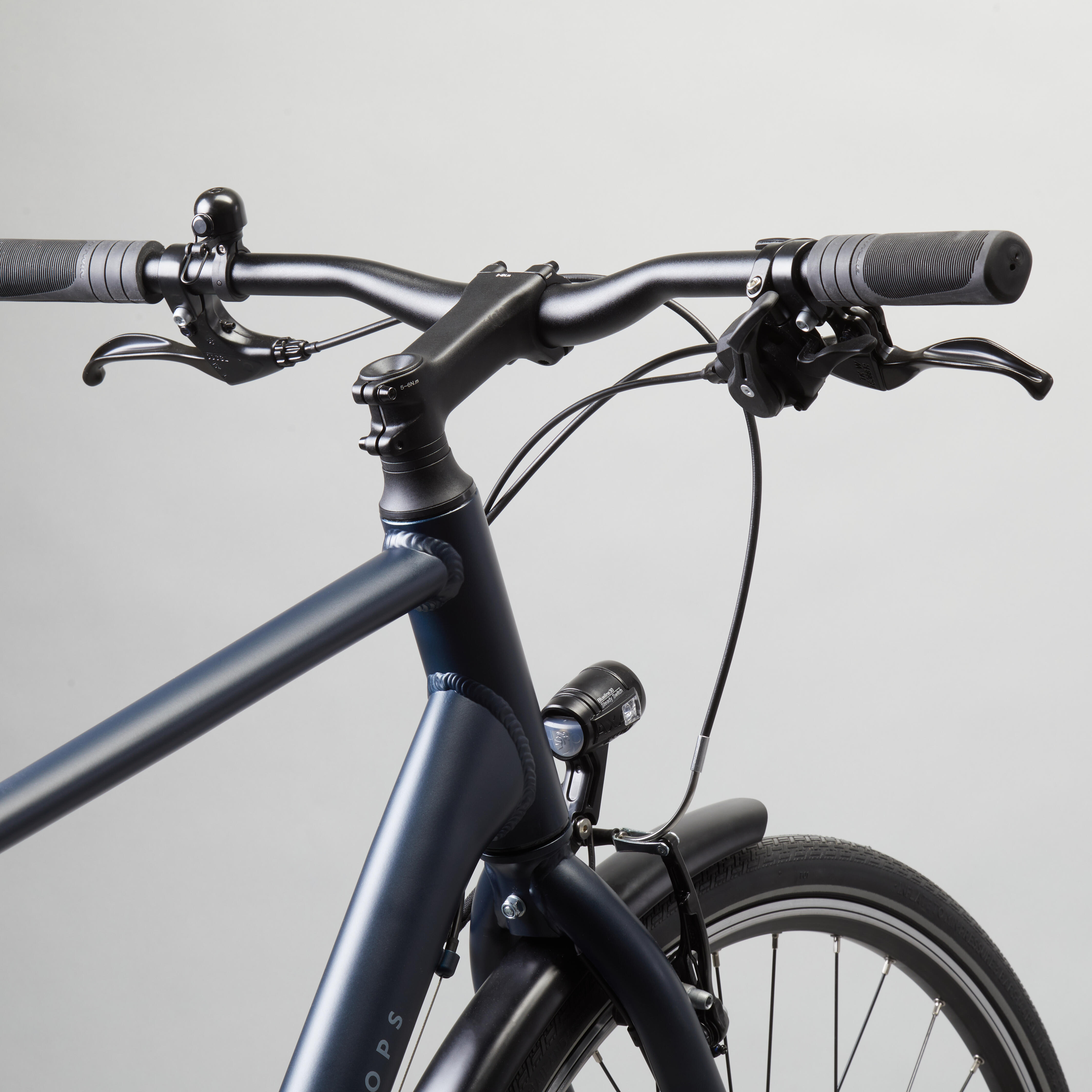 Long Distance Step-Over City Bike - 500 - Slate grey - Elops - Decathlon