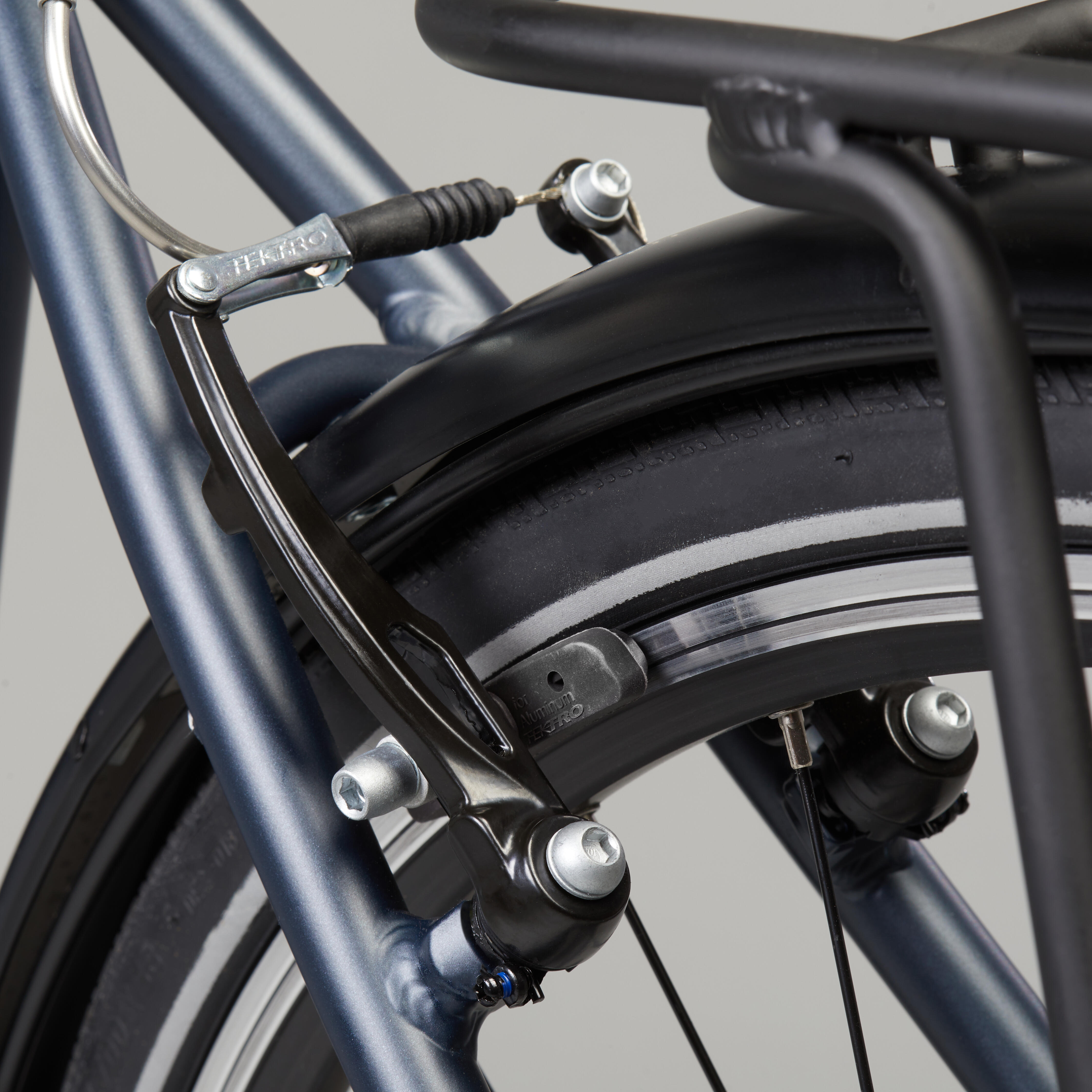 Long Distance Step-Over City Bike - 500 - Slate grey - Elops - Decathlon