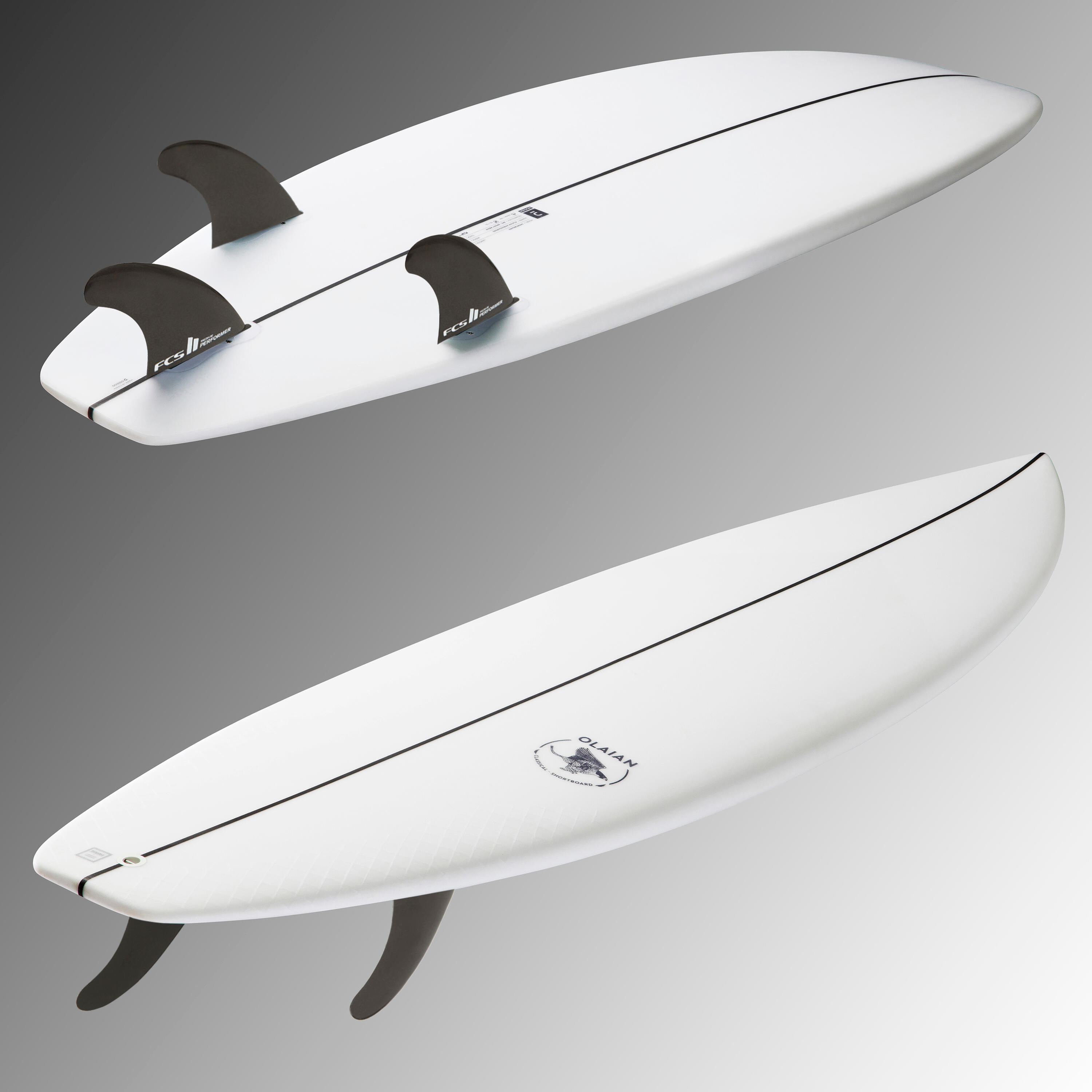Surfboard Shortboard 900 6'1" 33 L inkl. 3 FCS2-Finnen - Decathlon