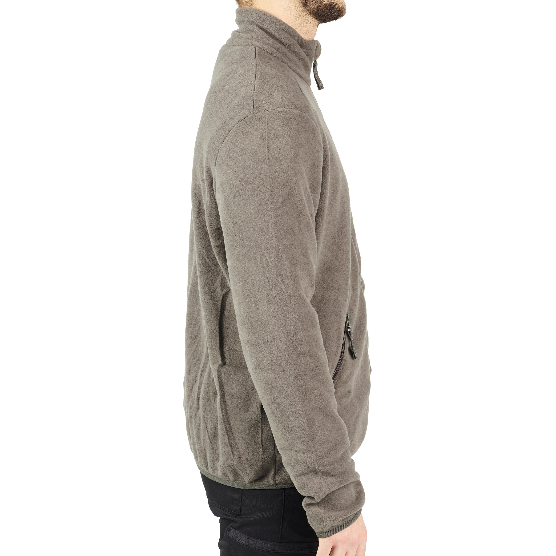 Base Layer Fleece Jacket - 100 Green - Dark ivy green - Solognac ...