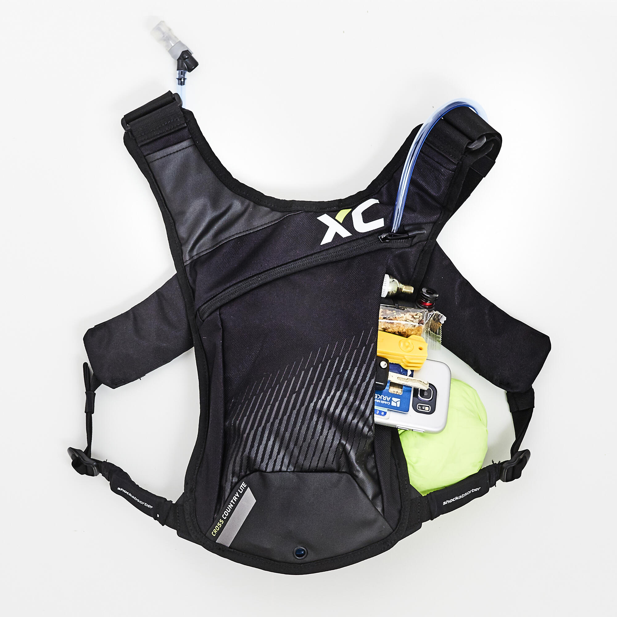 Mountain Bike Hydration Backpack XC Light 2.5L/2L Water - Black - Black ...
