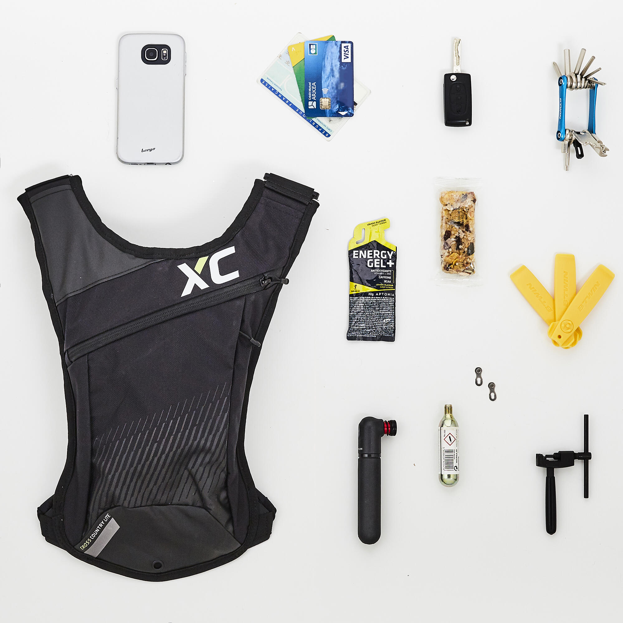 Mountain Bike Hydration Backpack XC Light 2.5L/2L Water - Black - Black ...