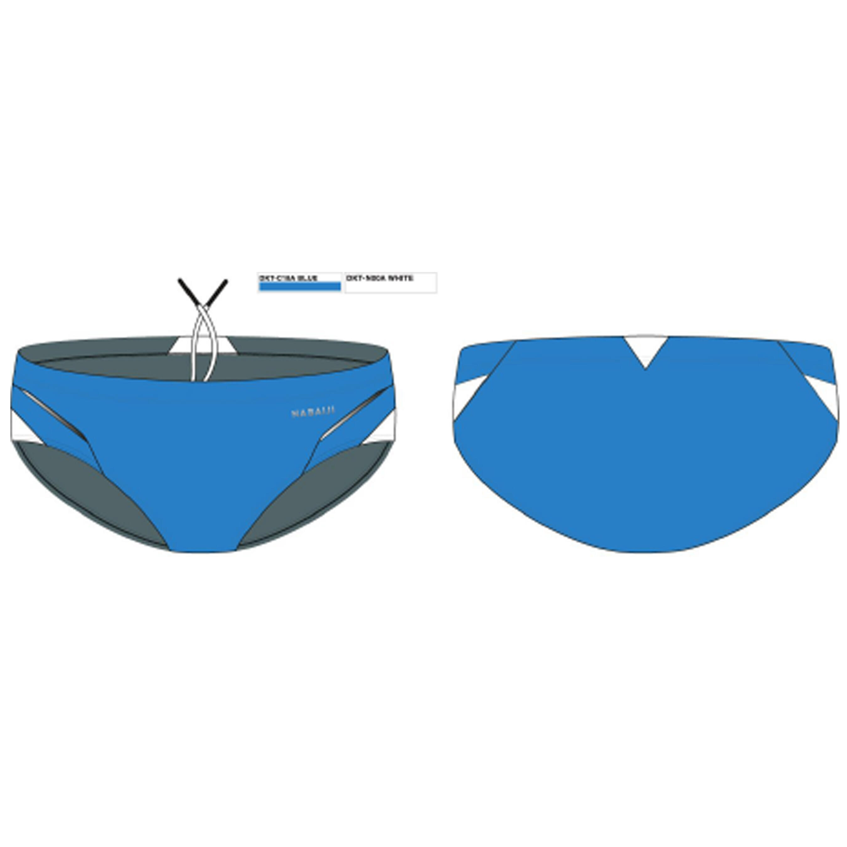 Meeste ujumispüksid 900 Yoke, sinised/valged - Decathlon