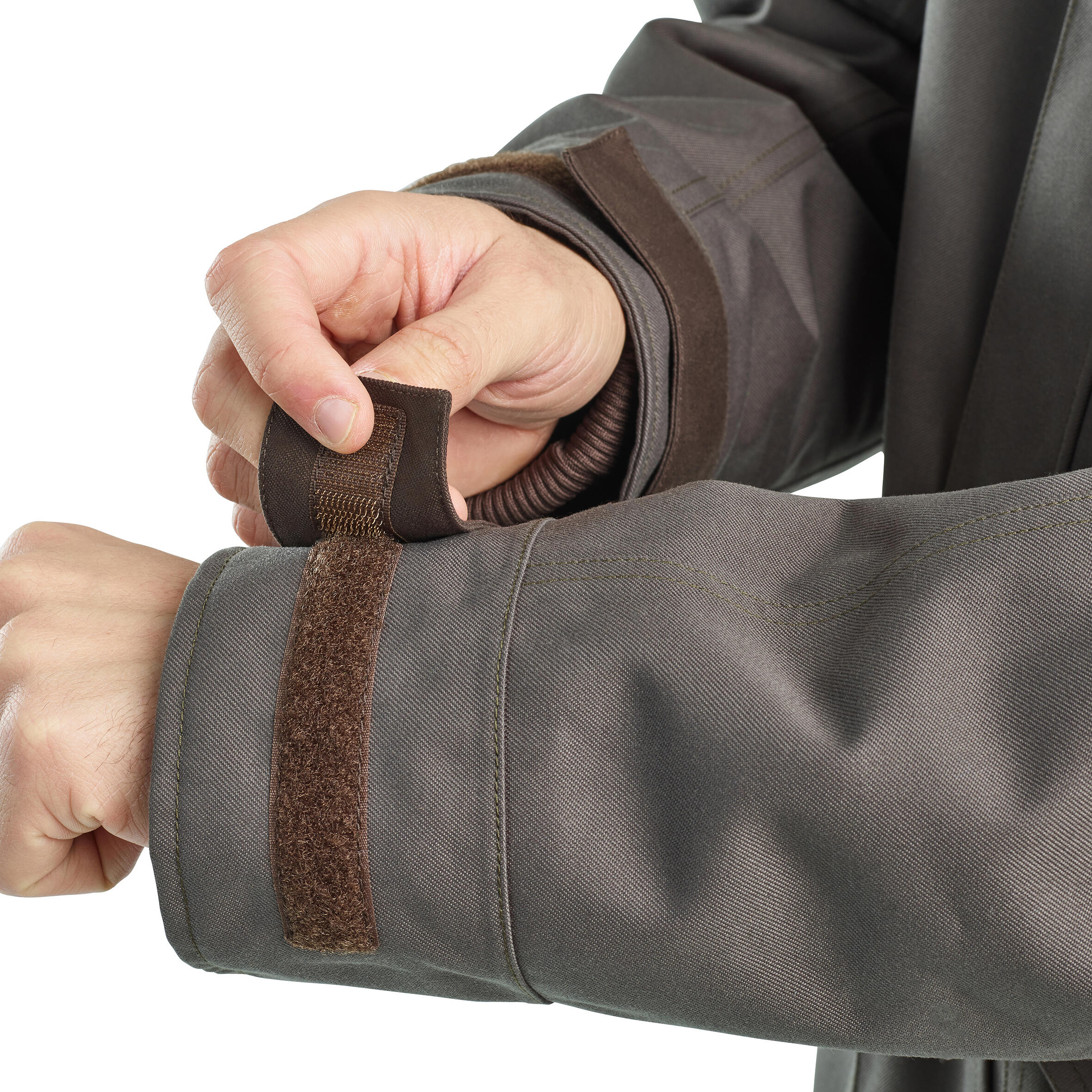 Veste de chasse chaude imperméable - 500 vert - Olive Noire, Schiste ...