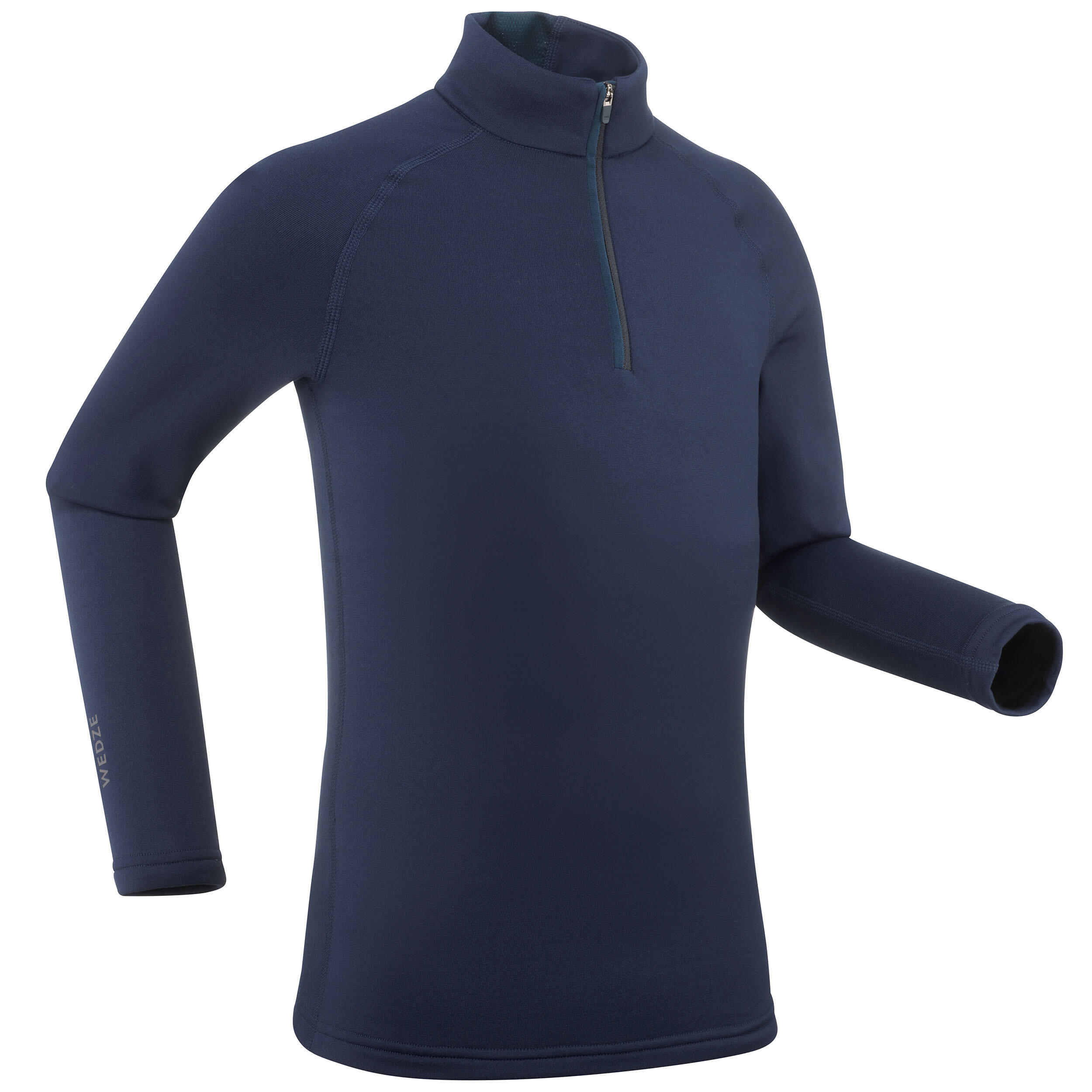 Kids’ Ski Base Layer Top - BL 500 1/2 Zip - Blue WEDZE | Decathlon
