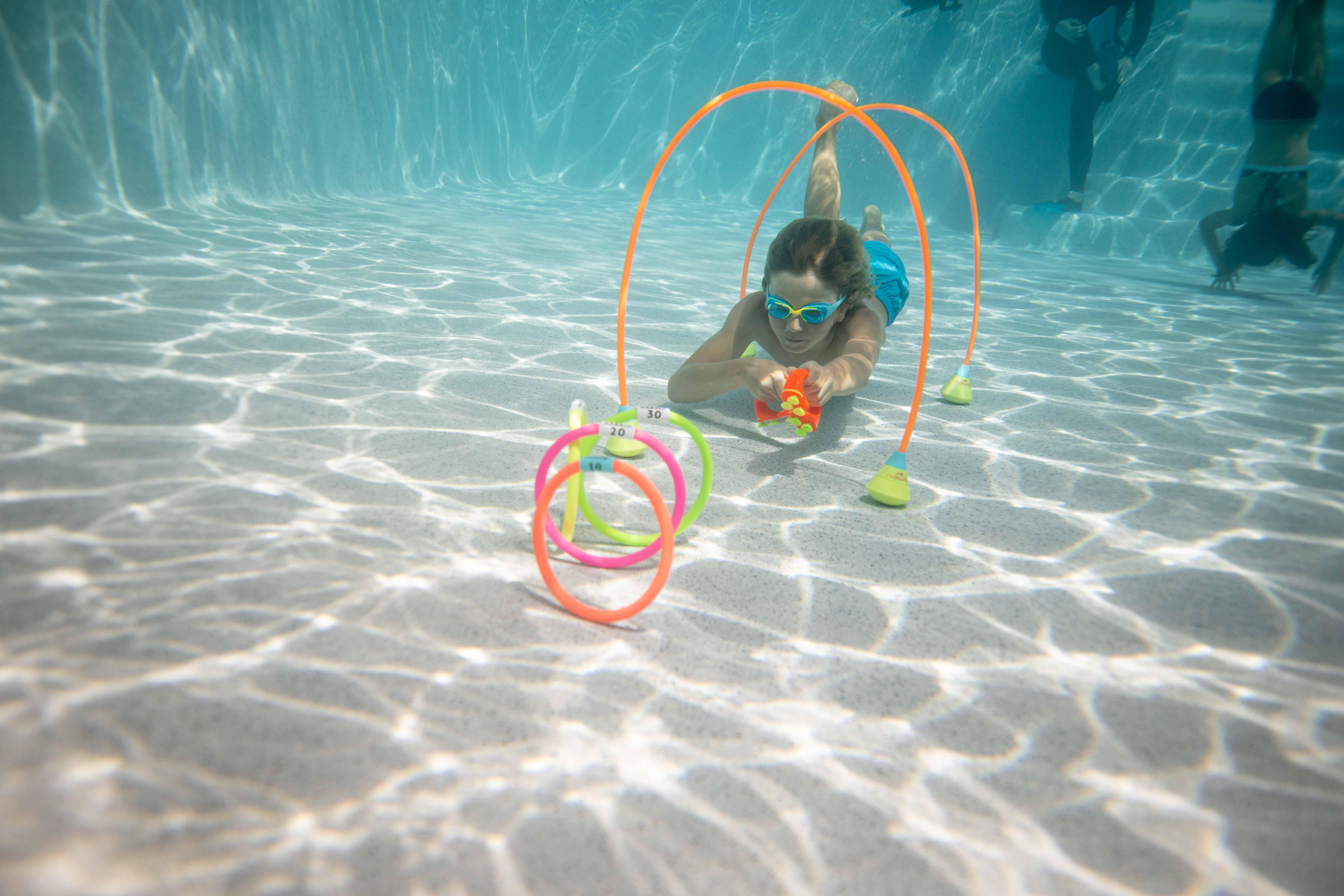 Weighted Aquatic Rings Set - Heavy Rings - Fluo pink, Fluo lime yellow ...