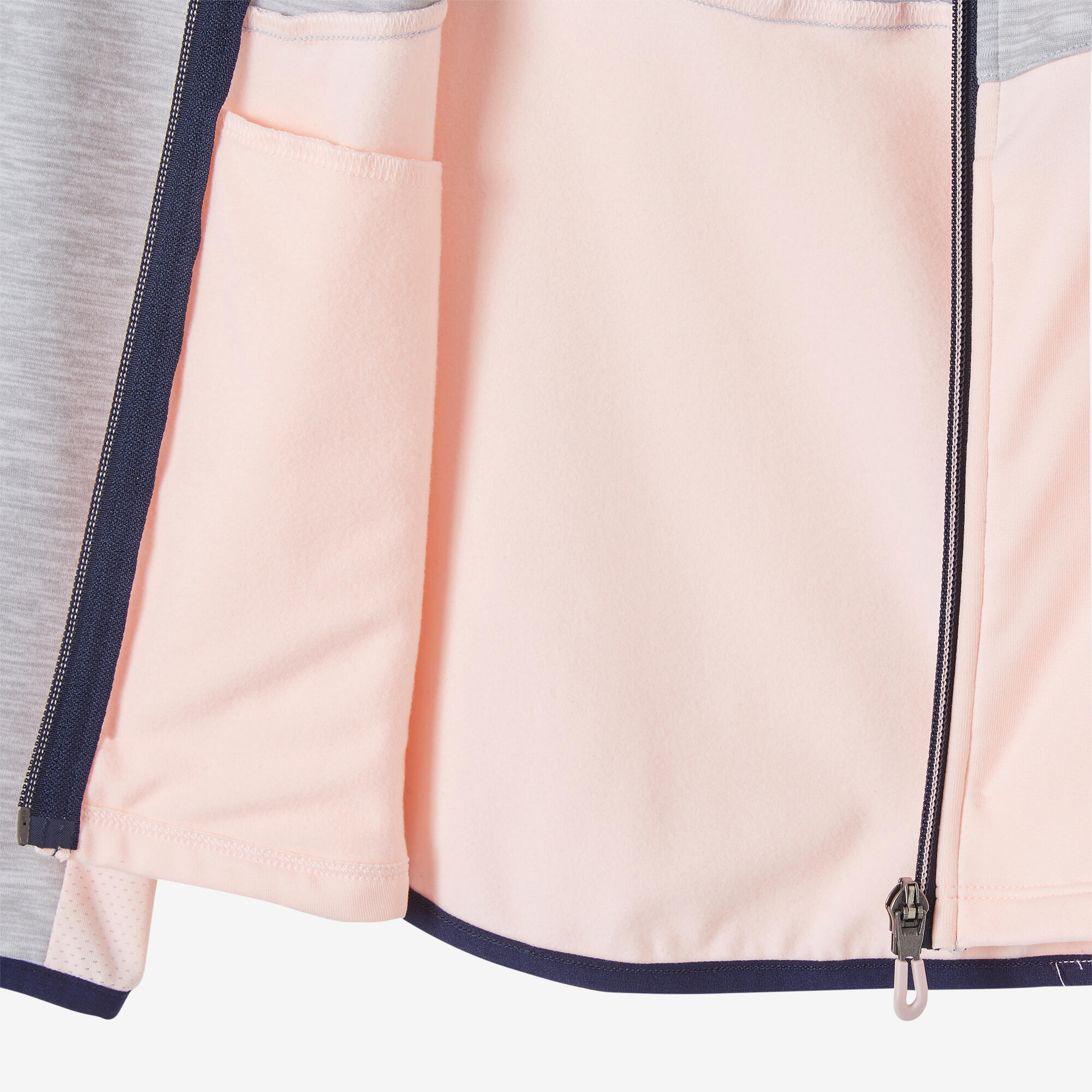 Kids’ Tracksuit - S 500 - Pale grey, Fluo pale pink, - - Decathlon ...