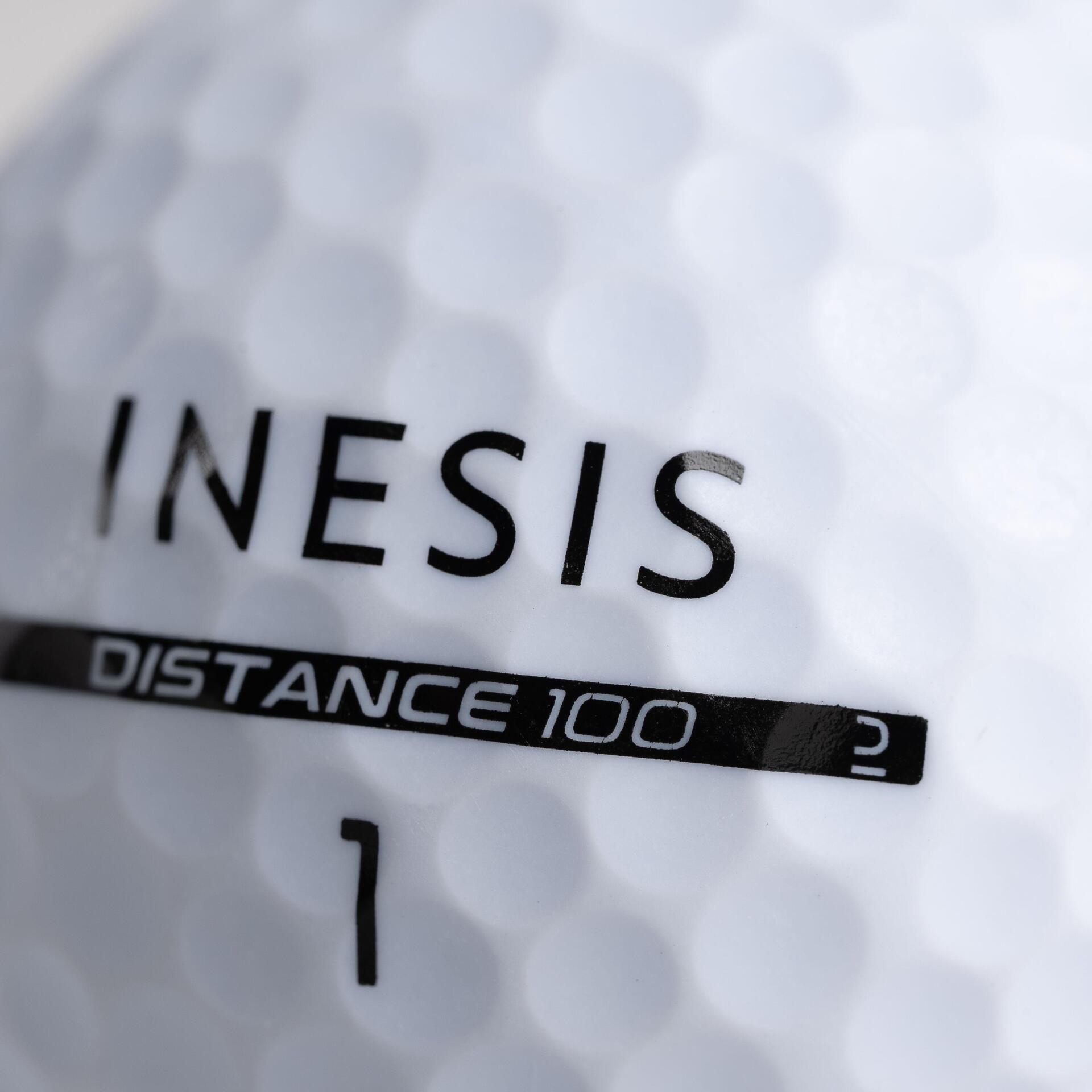 Distance 100 Inesis Golf Ball 100 x12 - White