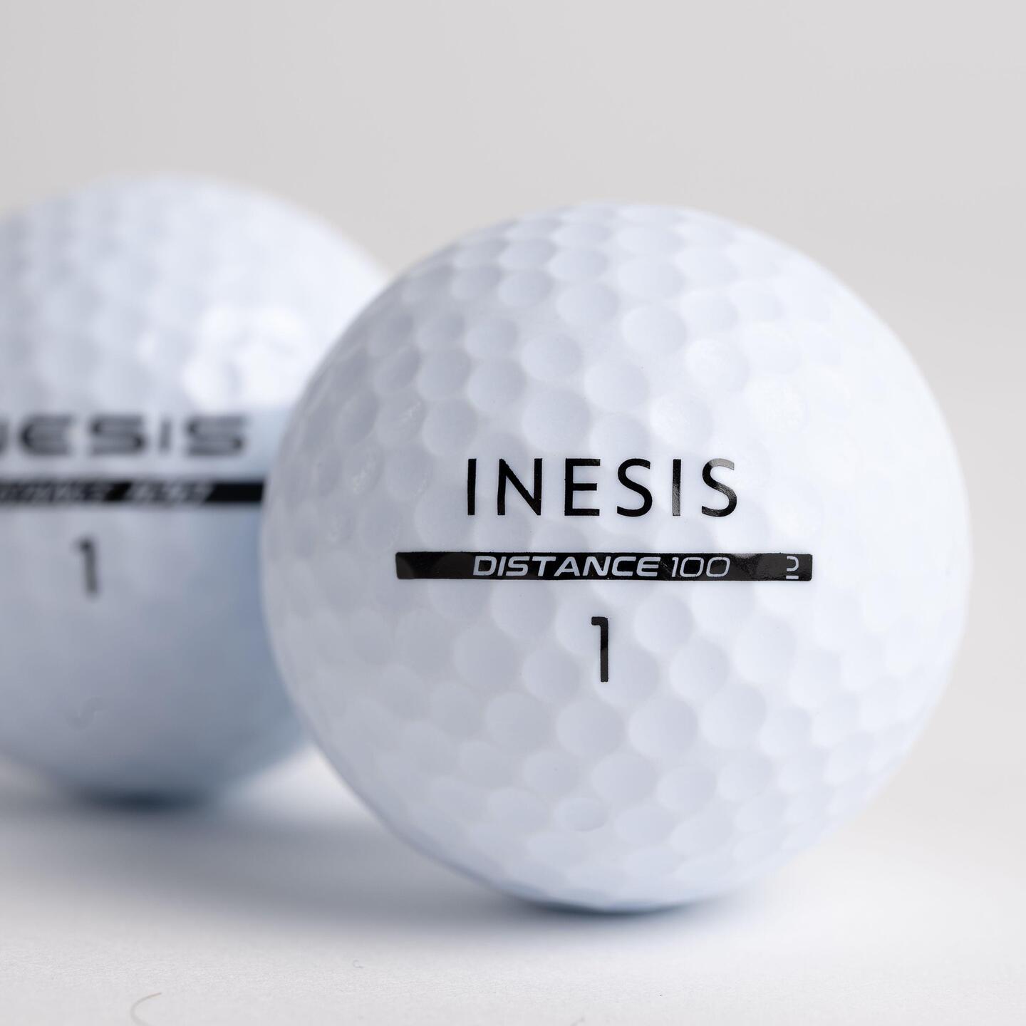 Distance 100 Inesis Golf Ball 100 x12 - White