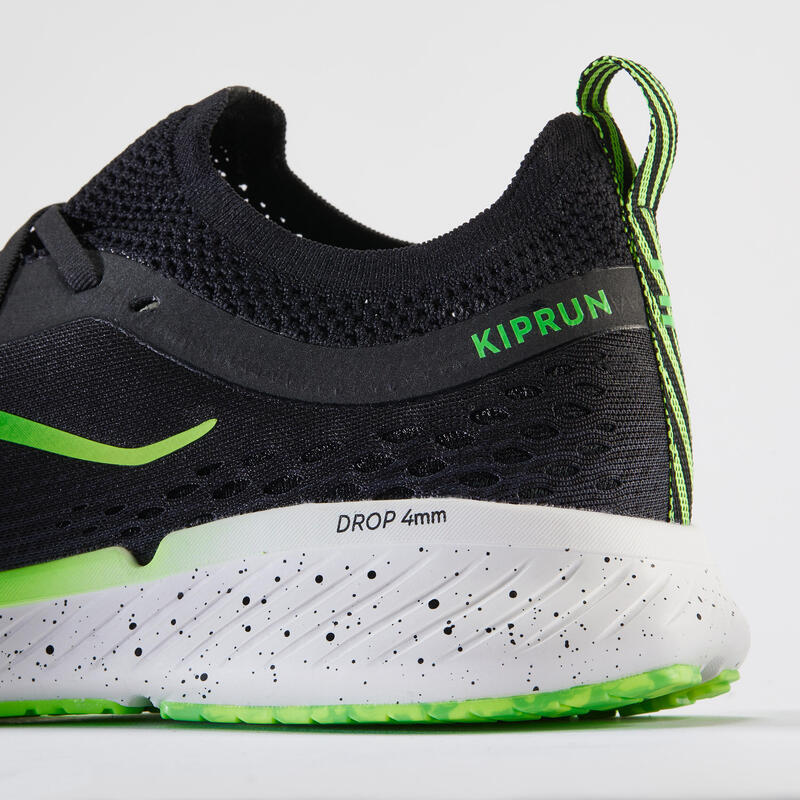 KIPRUN KN500 MEN'S RUNNING SHOES - BLACK GREEN KIPRUN - Decathlon