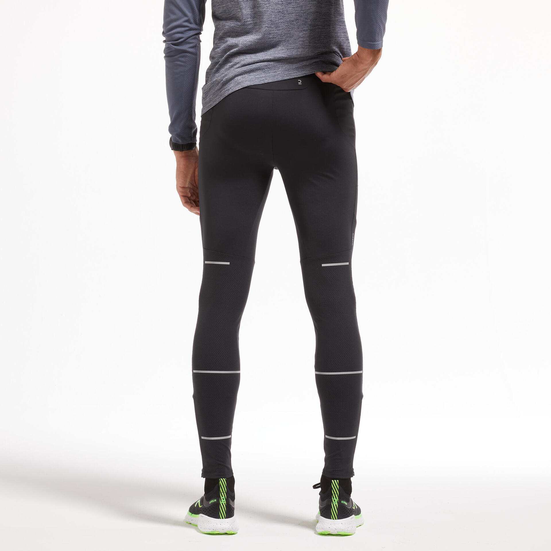 Men's Running Breathable Tights - KIPRUN Run 500 Dry - Black