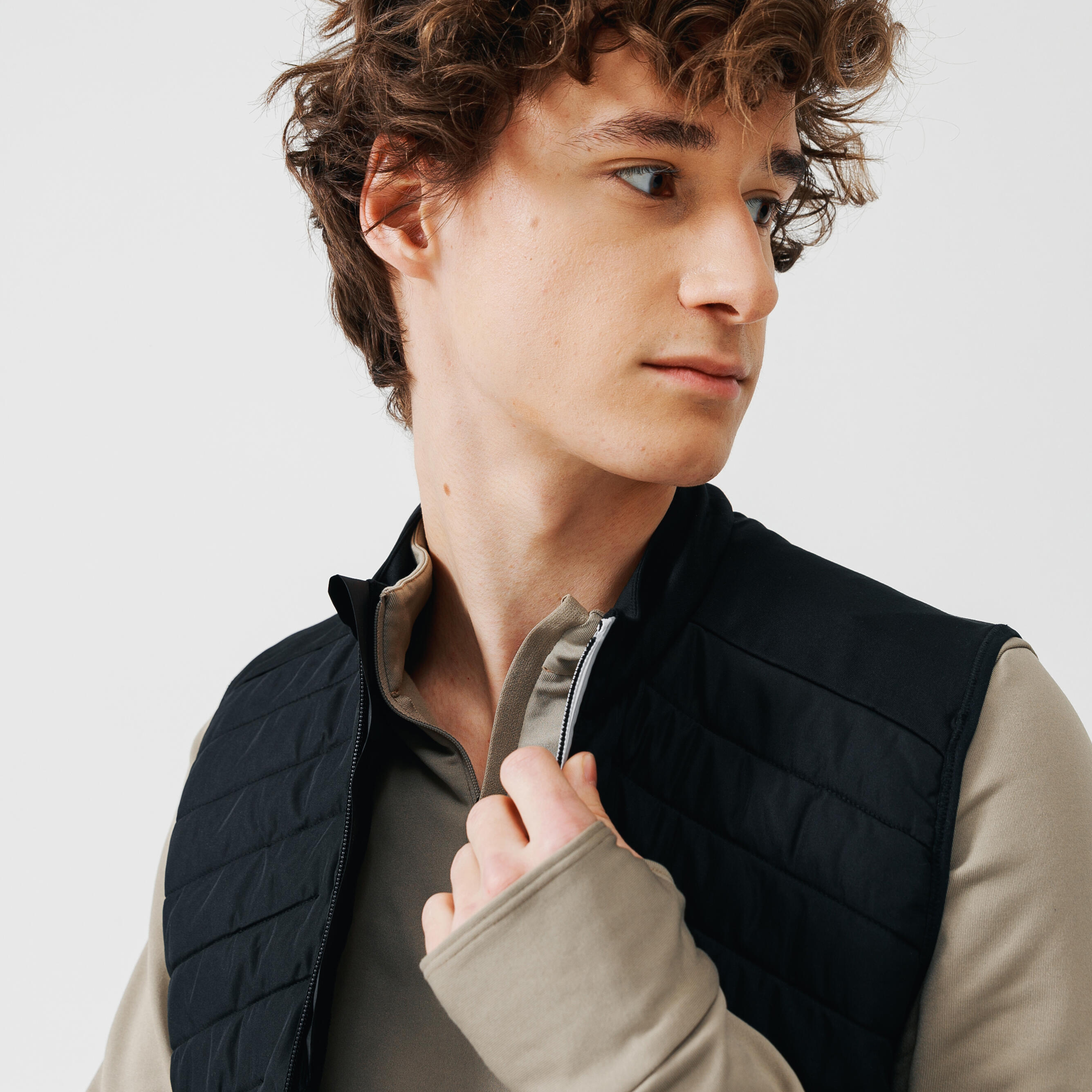 Buy Kalenji Warm+ Men's Running Sleeveless Jacket - Black Online ...