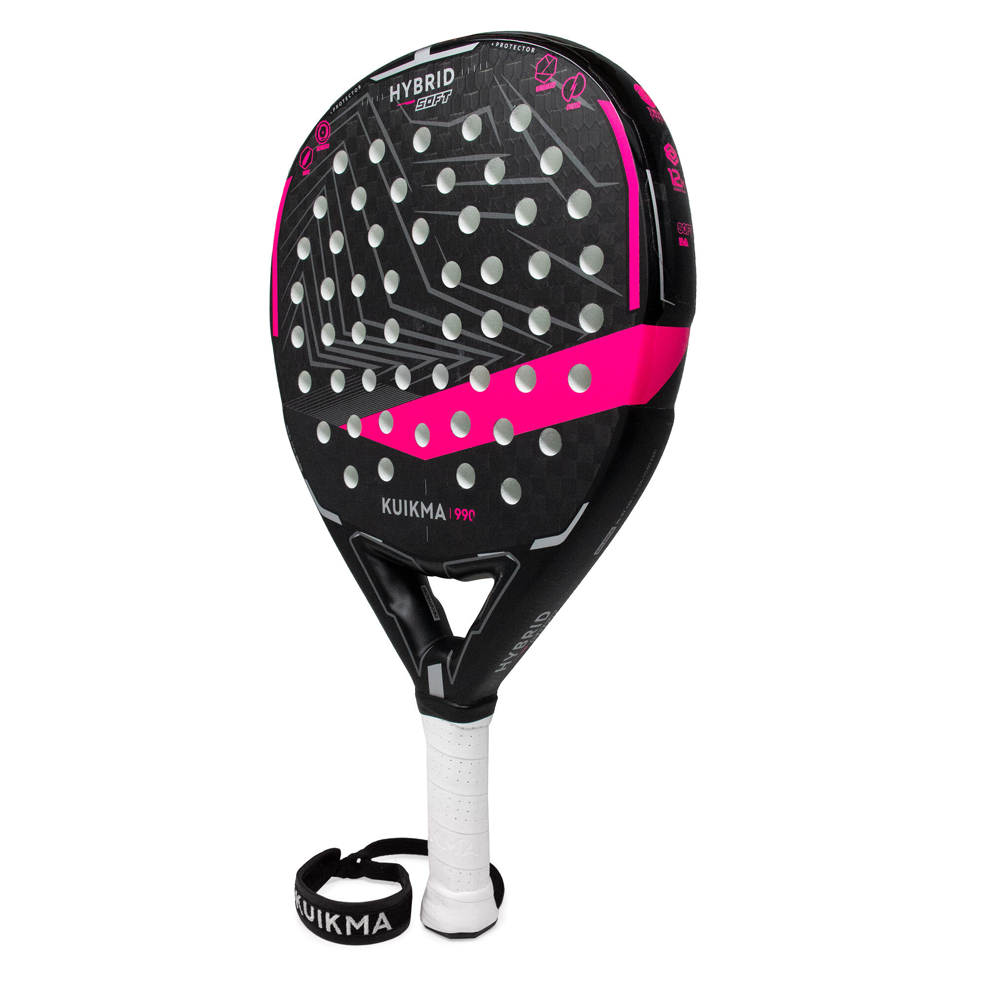Raquette de padel adulte- Kuikma PR 990 Hybrid soft bleue Lucia Sainz ...