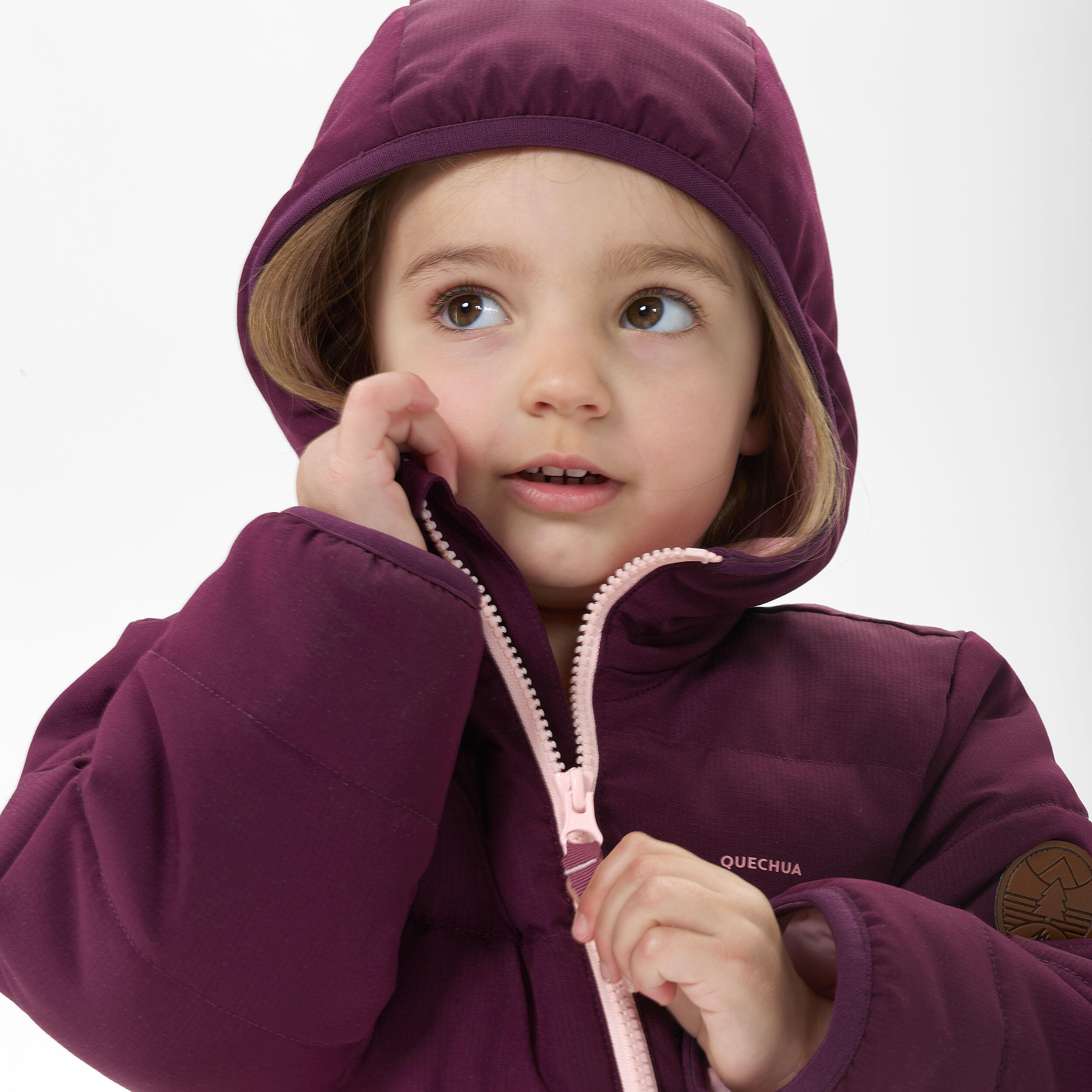 Kids' Padded Winter Jacket - NH 500 Purple - Plum, Purple - Quechua ...