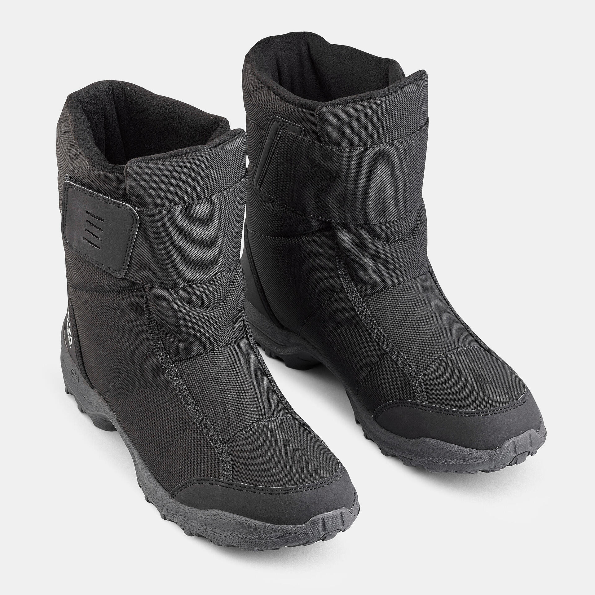 Men’s warm and waterproof snow hiking boots, NH100 Riptab - Black