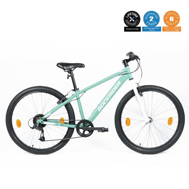 Mountain Bike ST30 26 inch 7 speed - Green White