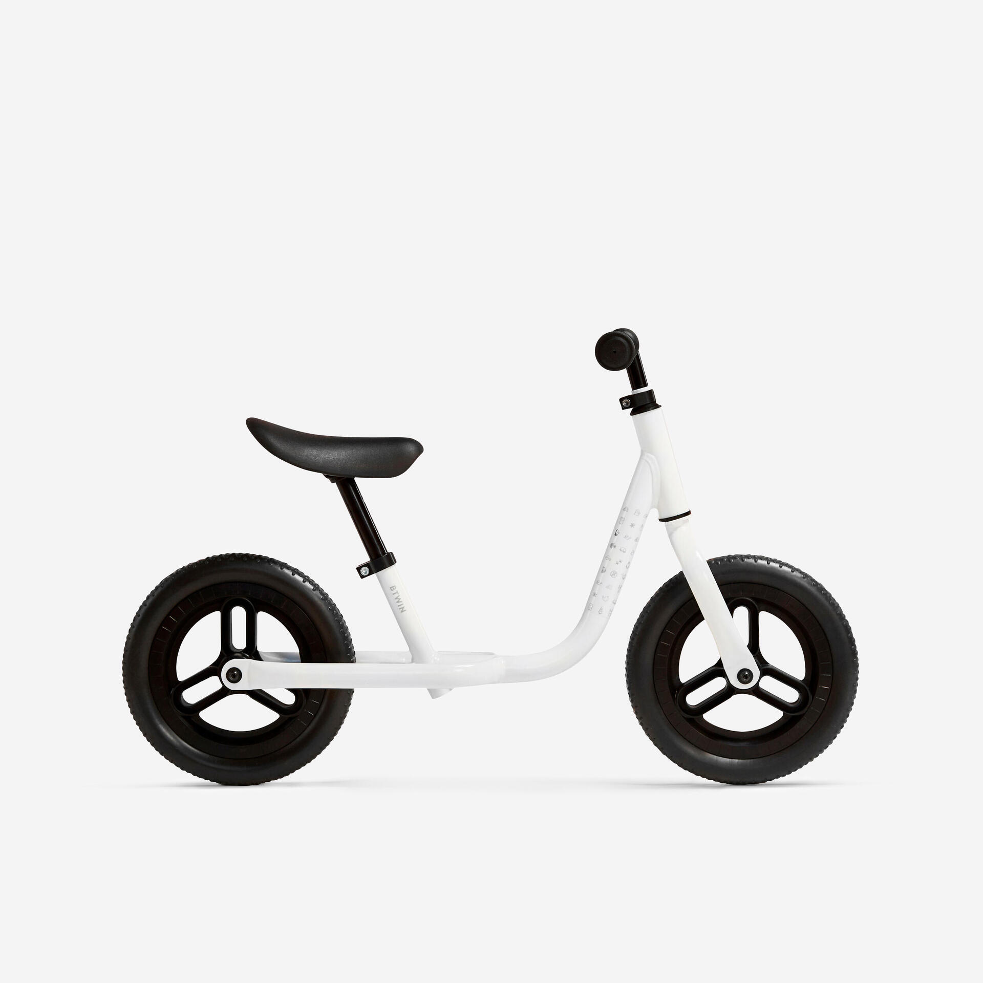 Kids' 10" Balance Bike Runride 100 - White/Black