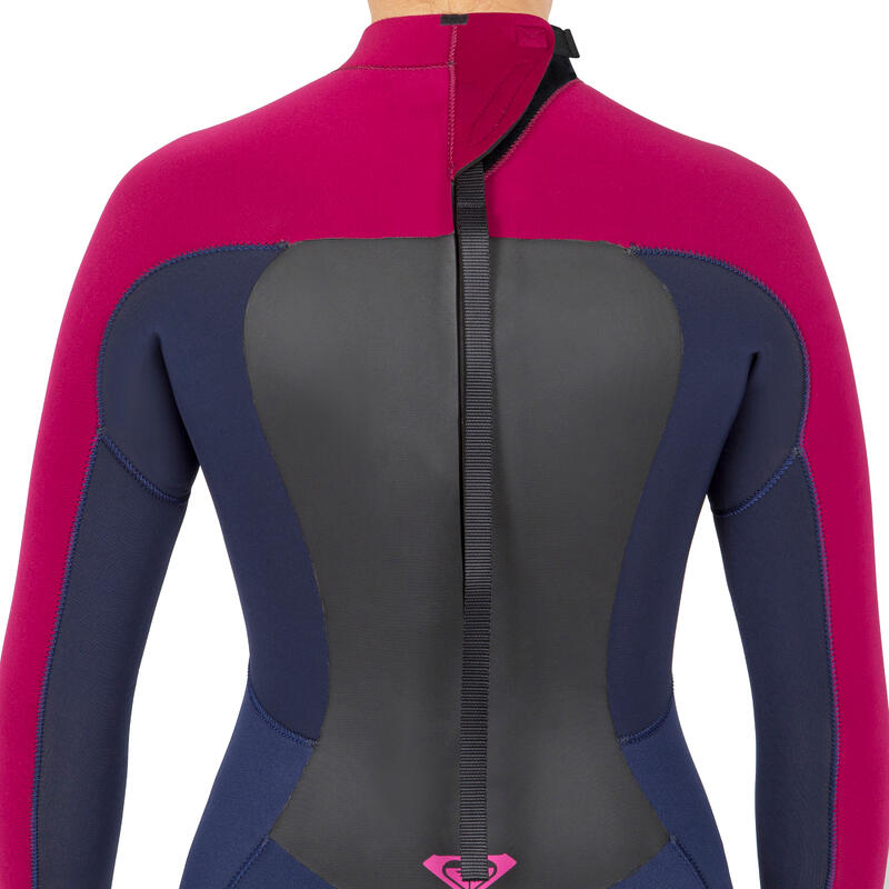 Women’s Surfing Wetsuit Roxy Prologue 4/3 mm - Dark blue/Burgundy ROXY ...