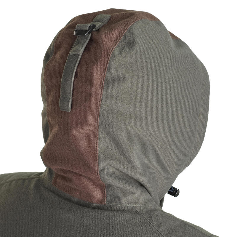 WATERPROOF JACKET WARM DOWN TO -20°C 100 - GREEN SOLOGNAC - Decathlon