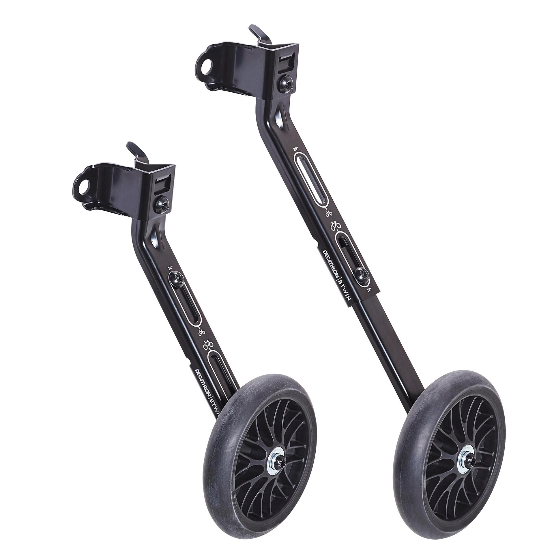 Kids Bike Training Wheels 20 & 24 Inch With Derailleur v2 - Black
