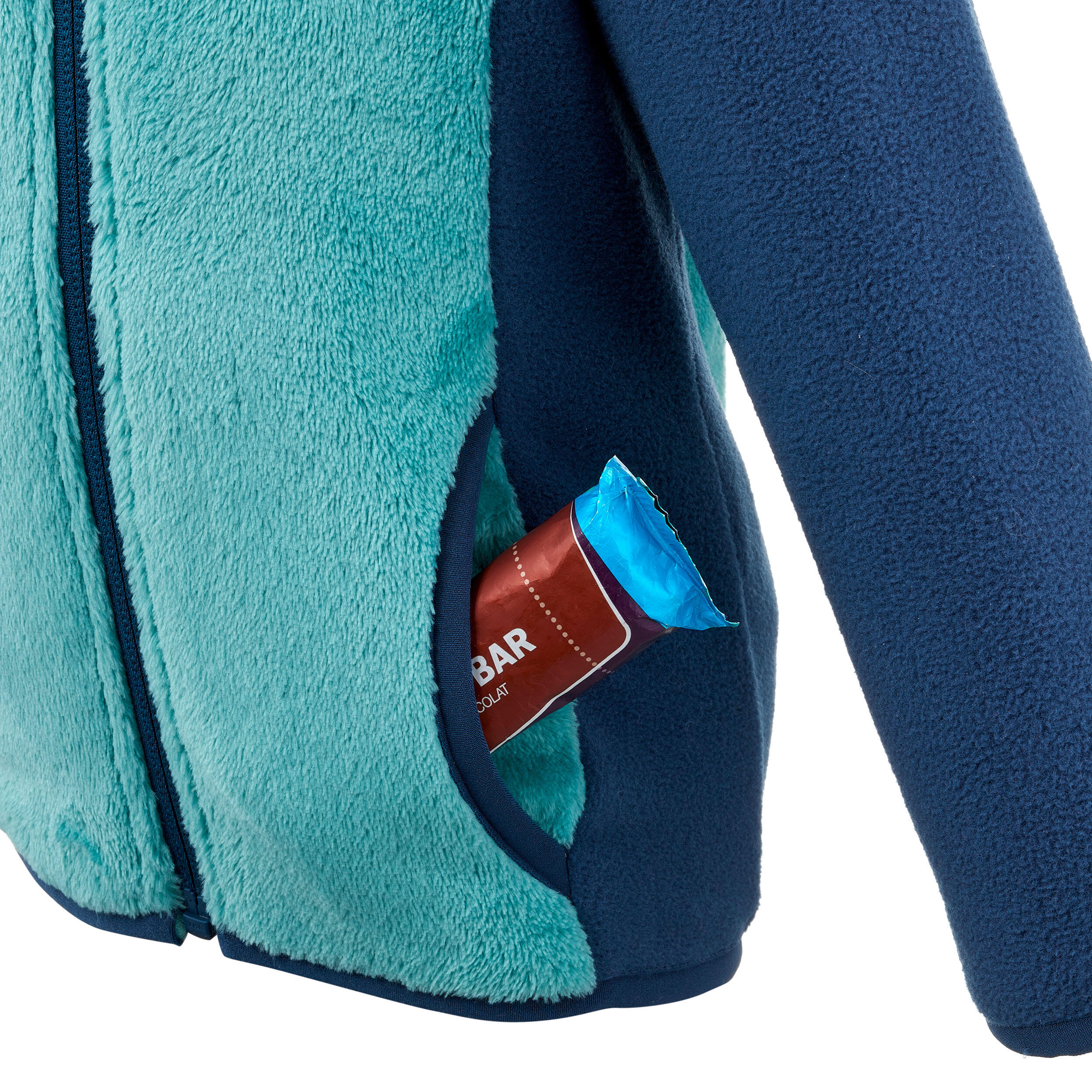 Kids' Fleece Jacket - 500 Mid-Warm Blue - ash blue, Midnight blue ...